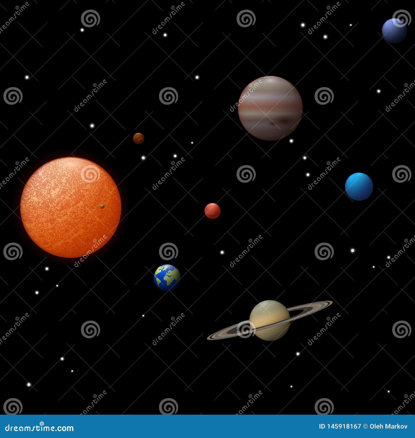 Solar System 3d Vector Icon. Stock Illustration - Illustration of ...