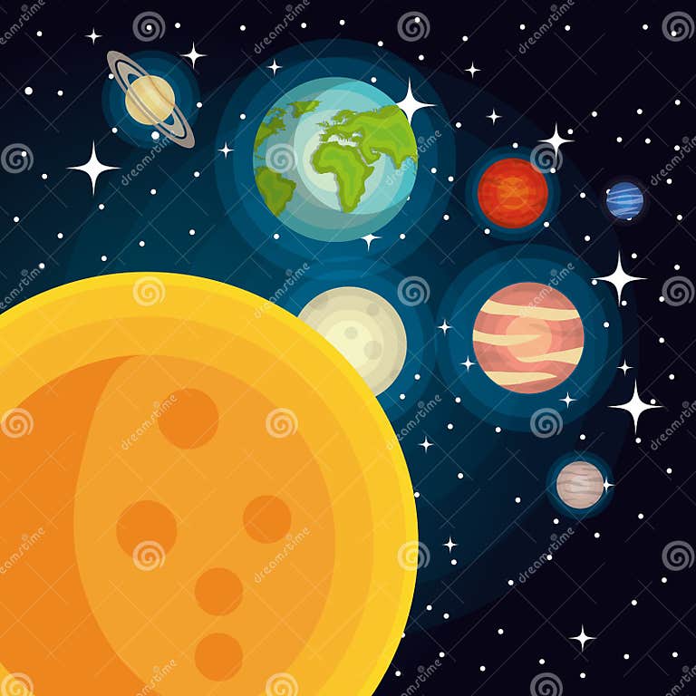 The solar system design stock illustration. Illustration of astrology ...