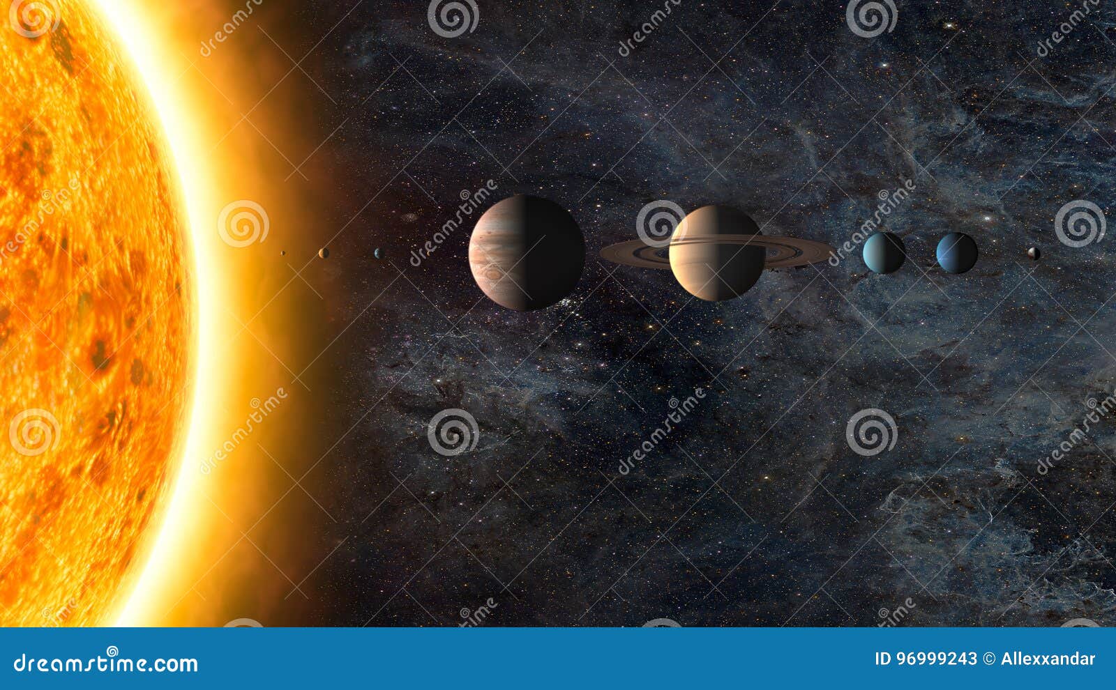 Solar system. stock image. Image of light, field, jupiter - 96999243