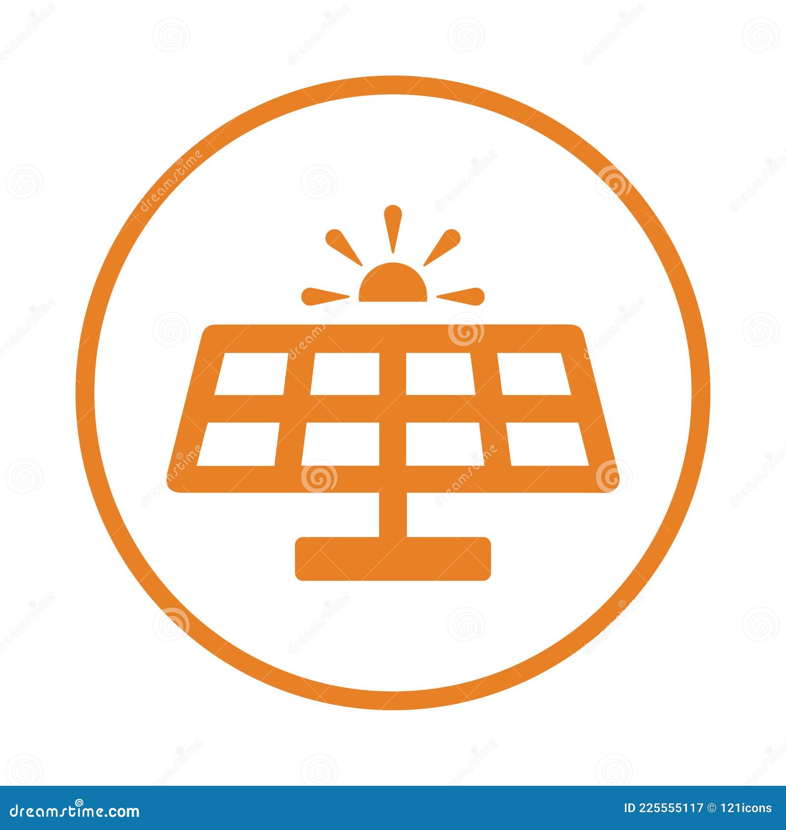 Solar, System, Energy Icon. Orange Color Vector EPS Stock Vector ...