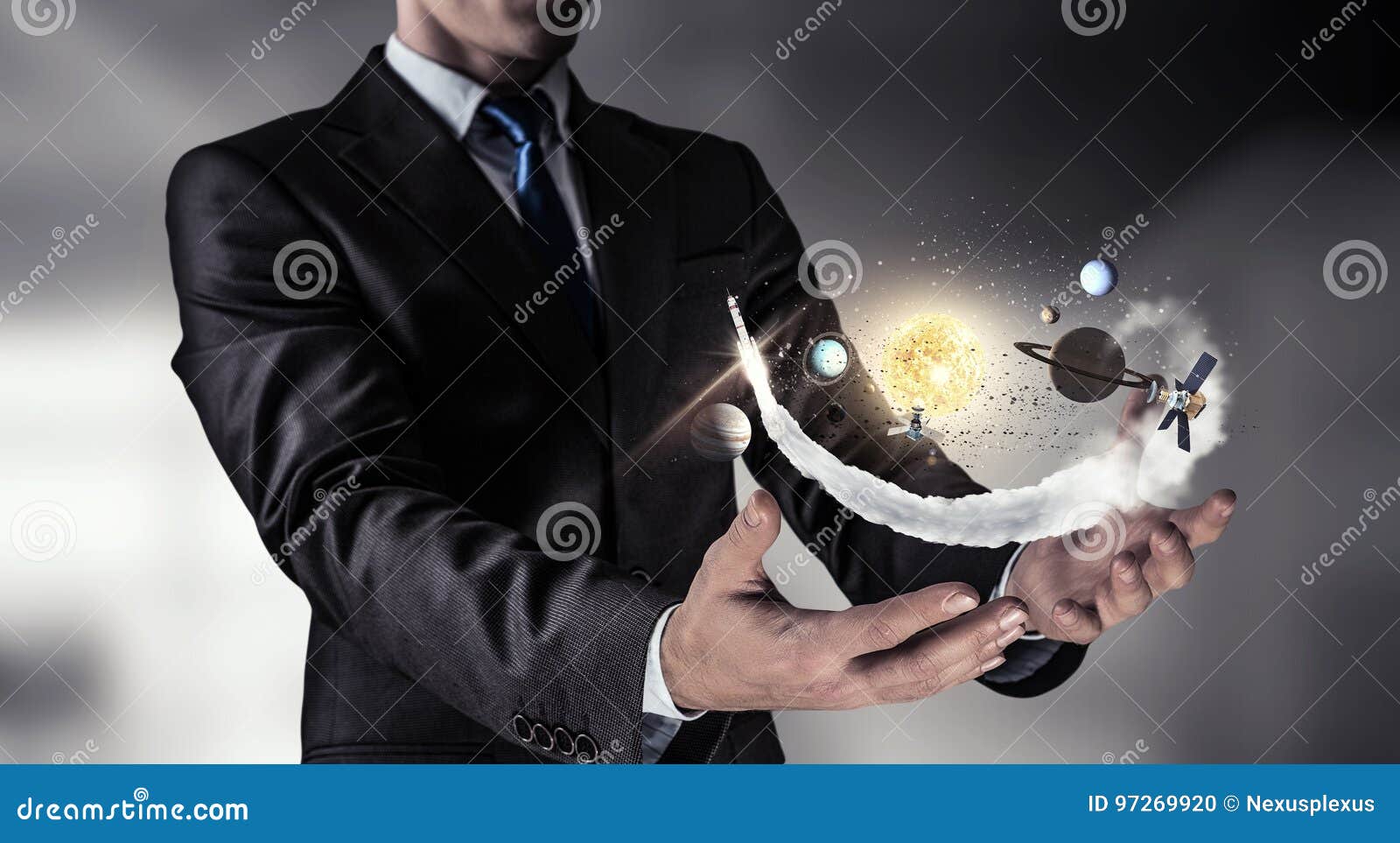 Solar system in hands stock photo. Image of astrology - 97269920