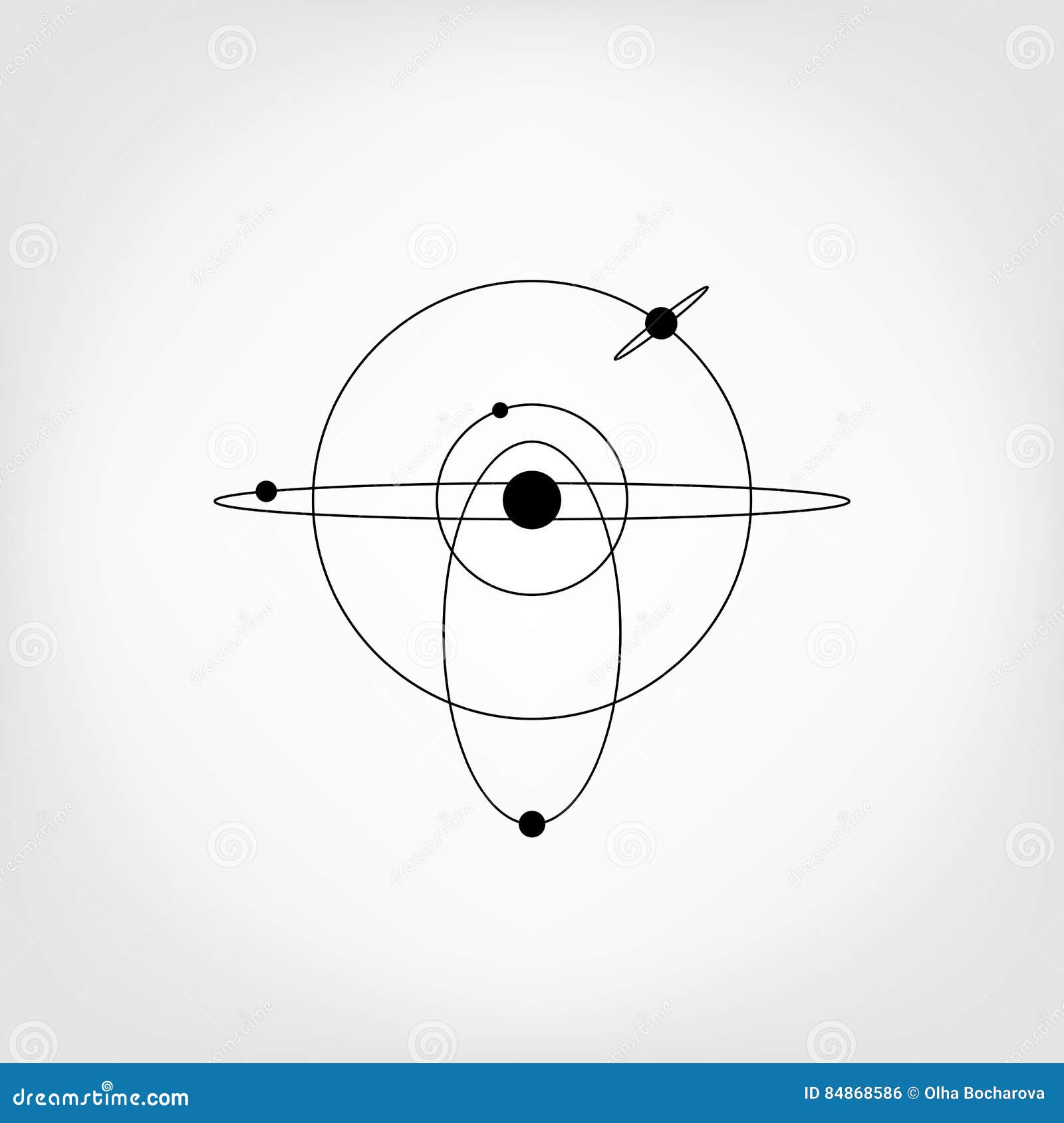 Solar system icon stock vector. Illustration of icon - 84868586