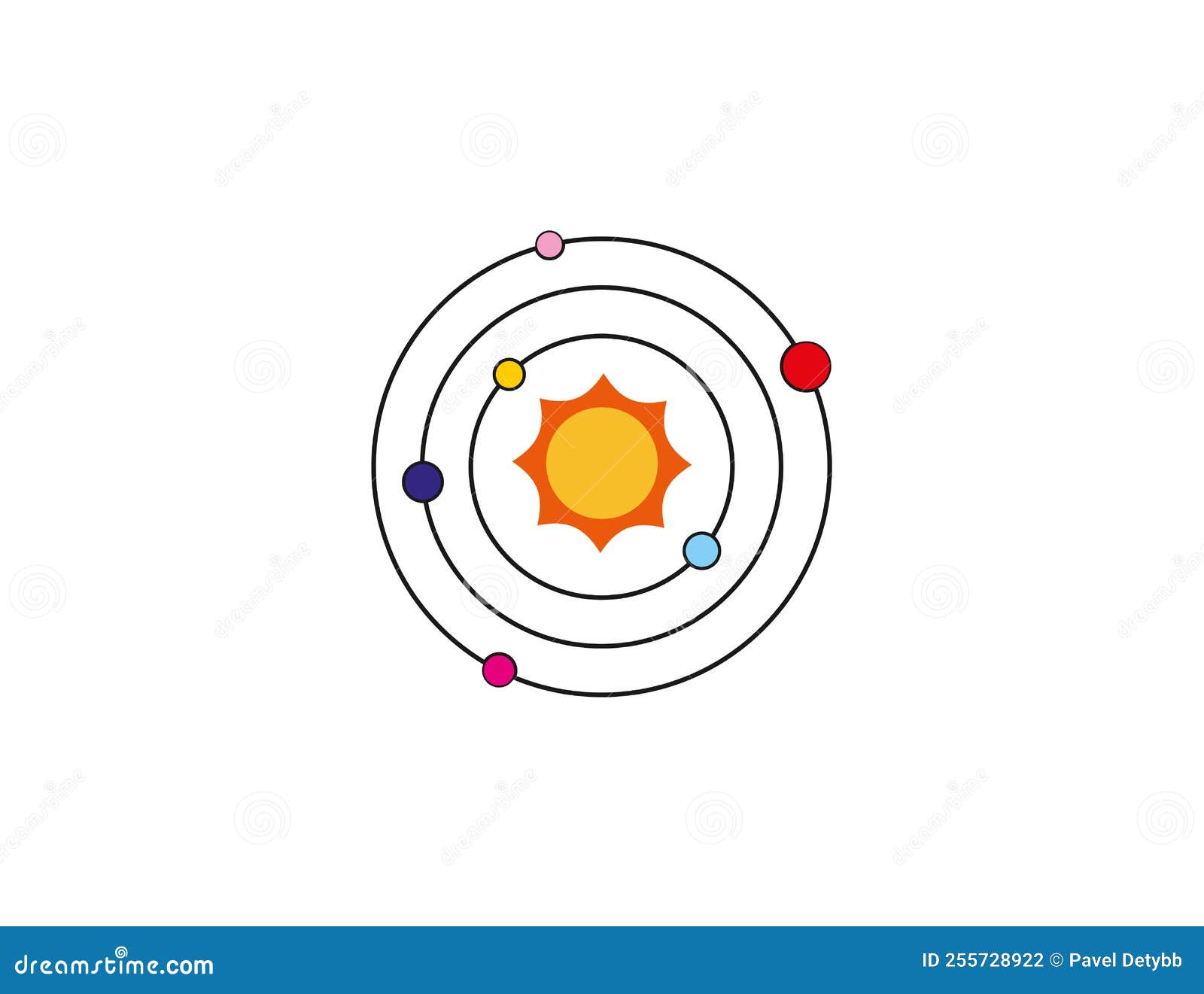 Solar System Icon. Vector Illustration. Stock Vector - Illustration of ...