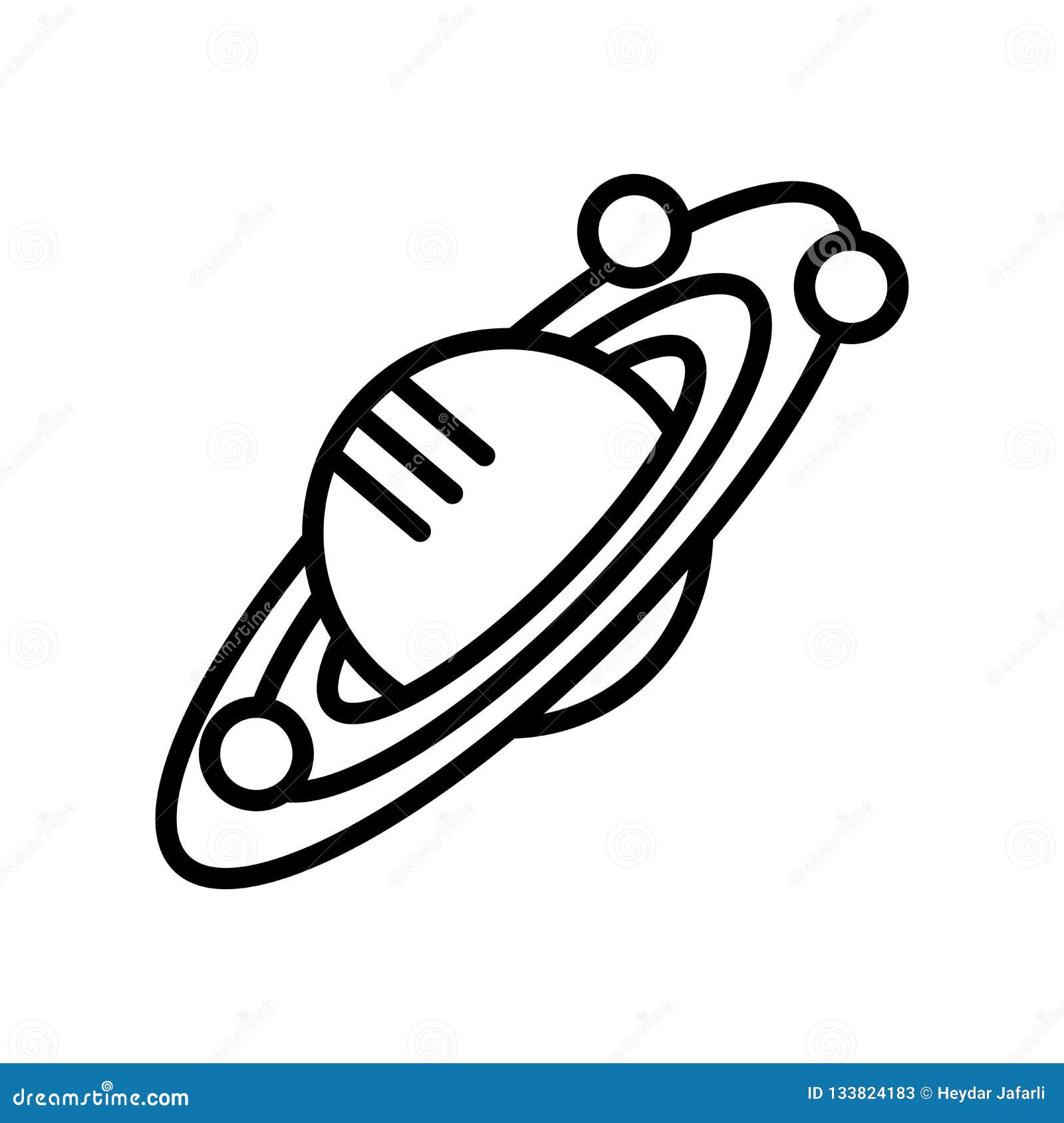 Solar System Icon Vector Isolated on White Background, Solar System ...