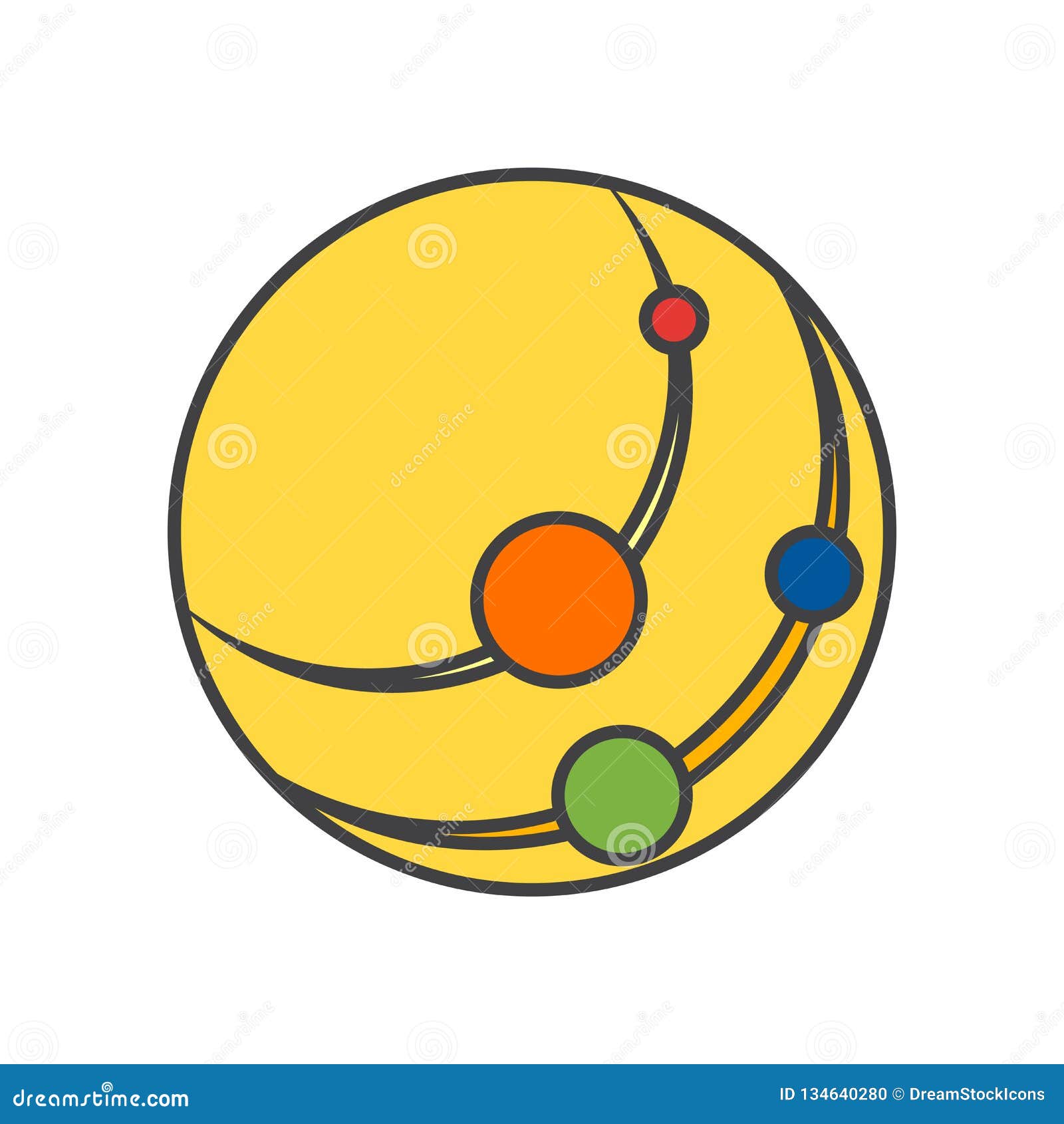 Solar System Icon Vector Sign and Symbol Isolated on White Background ...