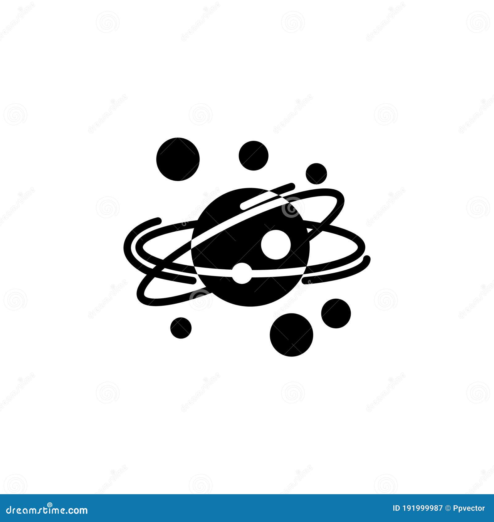 Solar System Icon Vector. Solar System Simple Sign, Logo Stock Vector ...