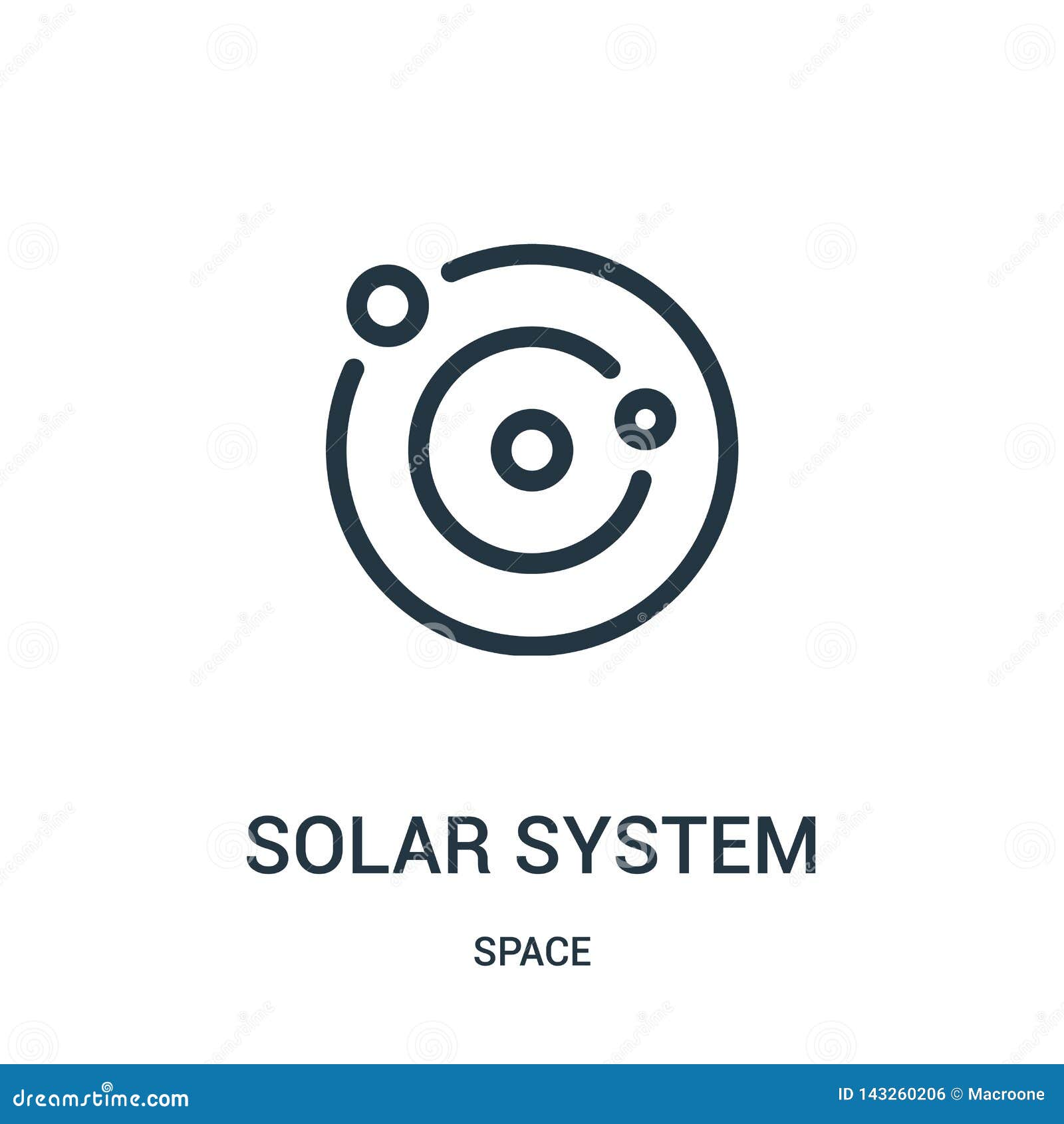 Solar System Icon Vector from Space Collection. Thin Line Solar System ... Solar System Icon Vector from Space Collection. Thin Line Solar System ...