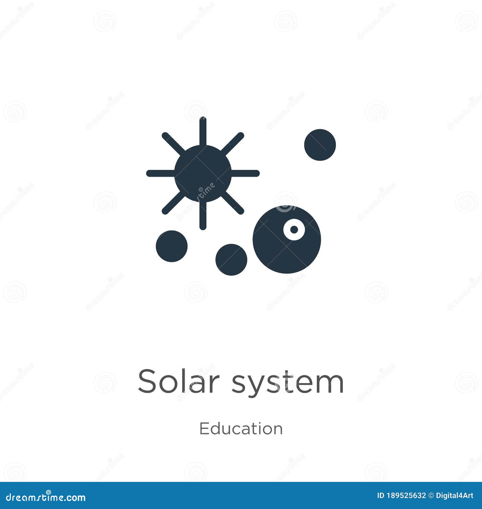 Solar System Icon Vector. Trendy Flat Solar System Icon from Education ...