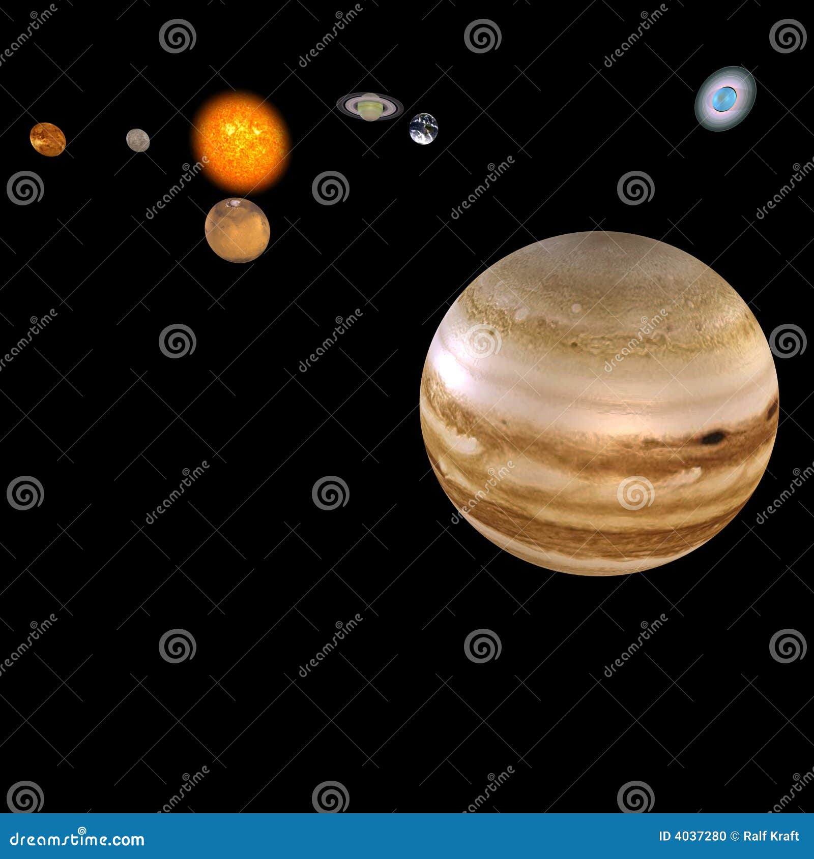 Solar System - Jupiter stock illustration. Illustration of mercury ...