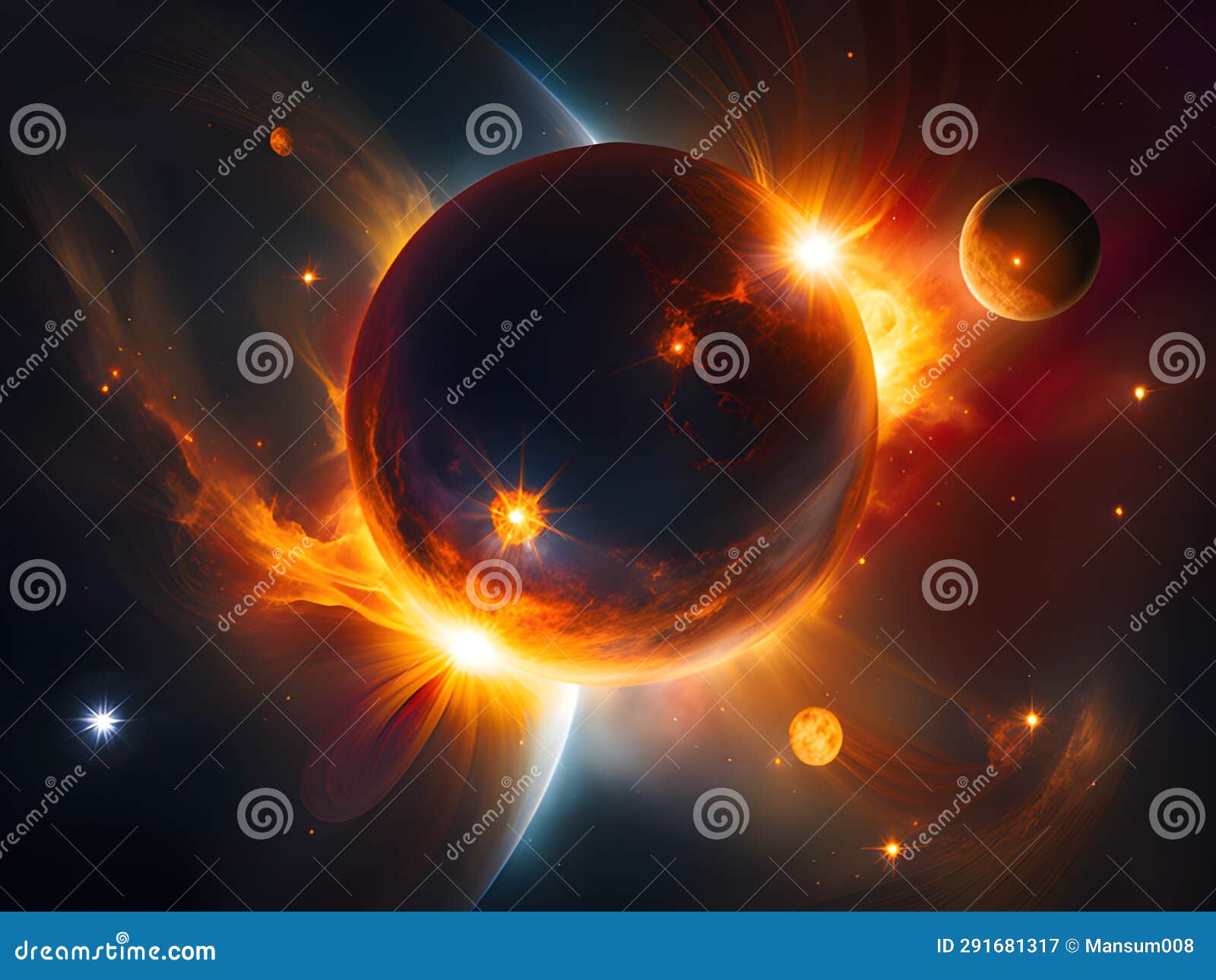 The Solar System is the Largest and a Star Stock Illustration ...