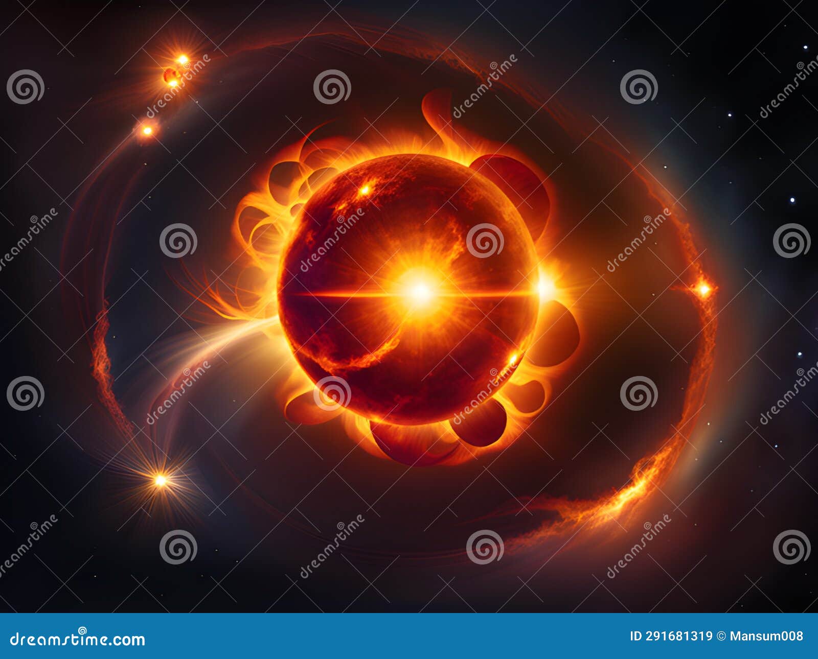 The Solar System is the Largest and a Star Stock Illustration ...