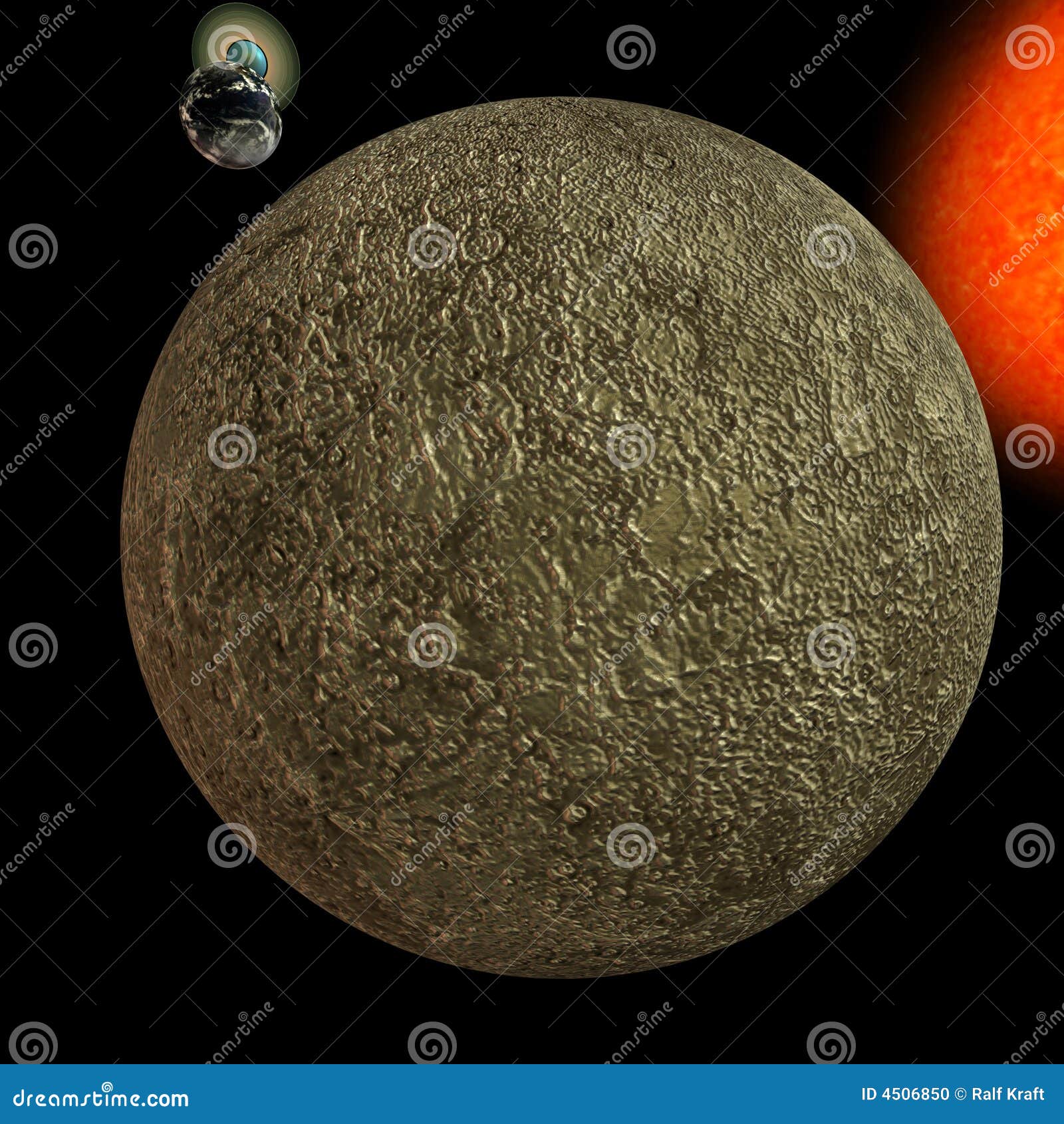 Solar System - Mercury stock illustration. Illustration of physics ...