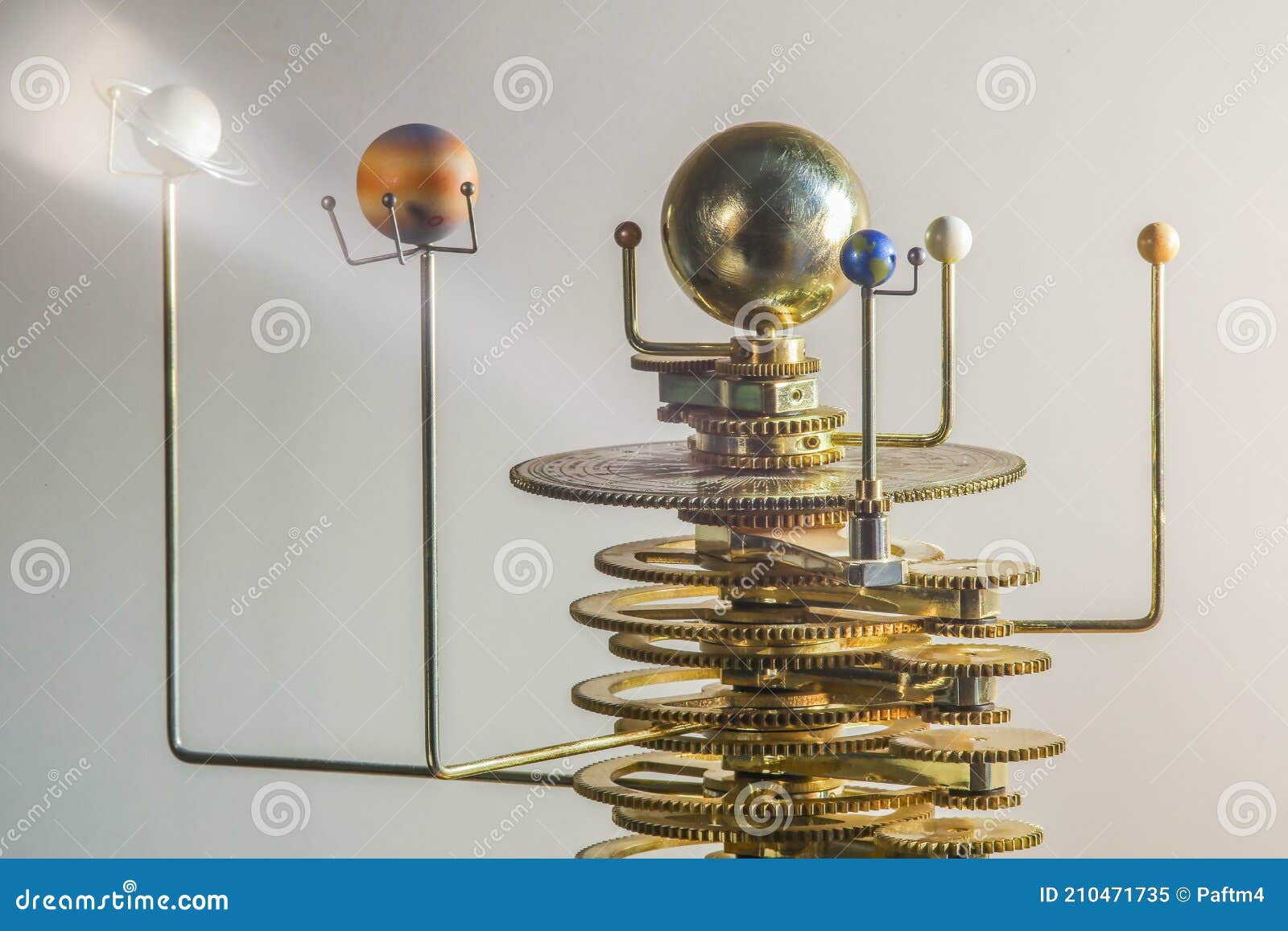 Solar System Model Close upon White Background Stock Image - Image of ...