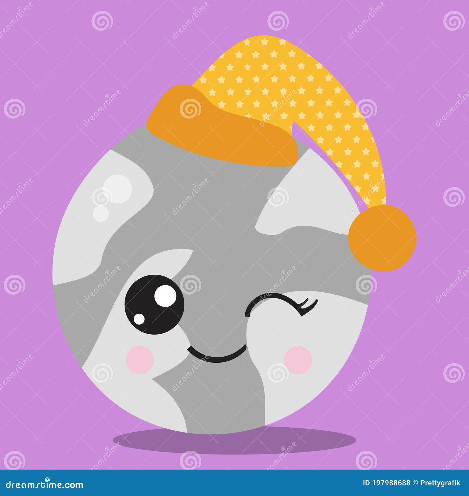 SOLAR SYSTEM MOON HAT 04 stock vector. Illustration of moon - 197988688