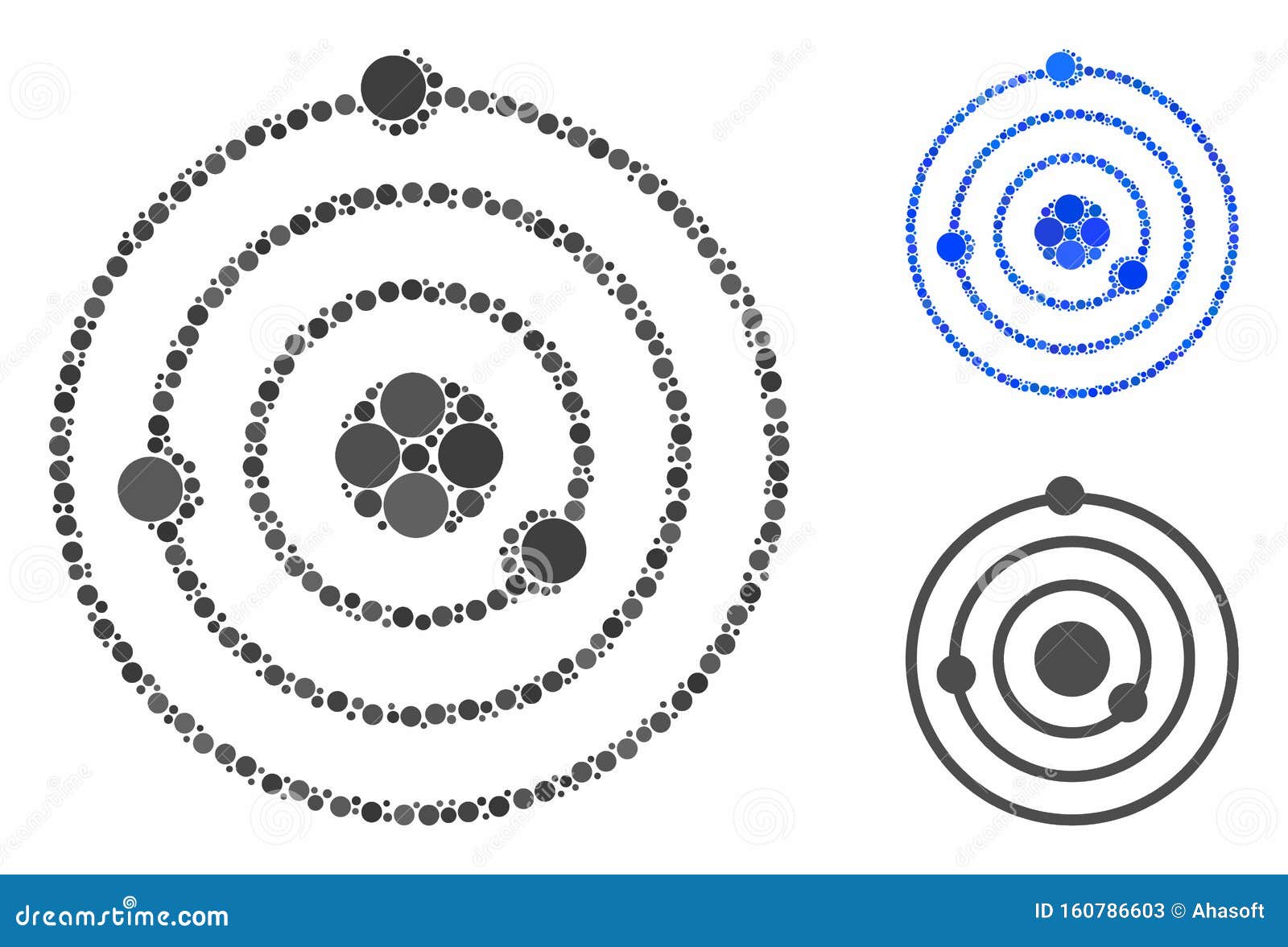Solar System Mosaic Icon of Circles Stock Vector - Illustration of blue ...