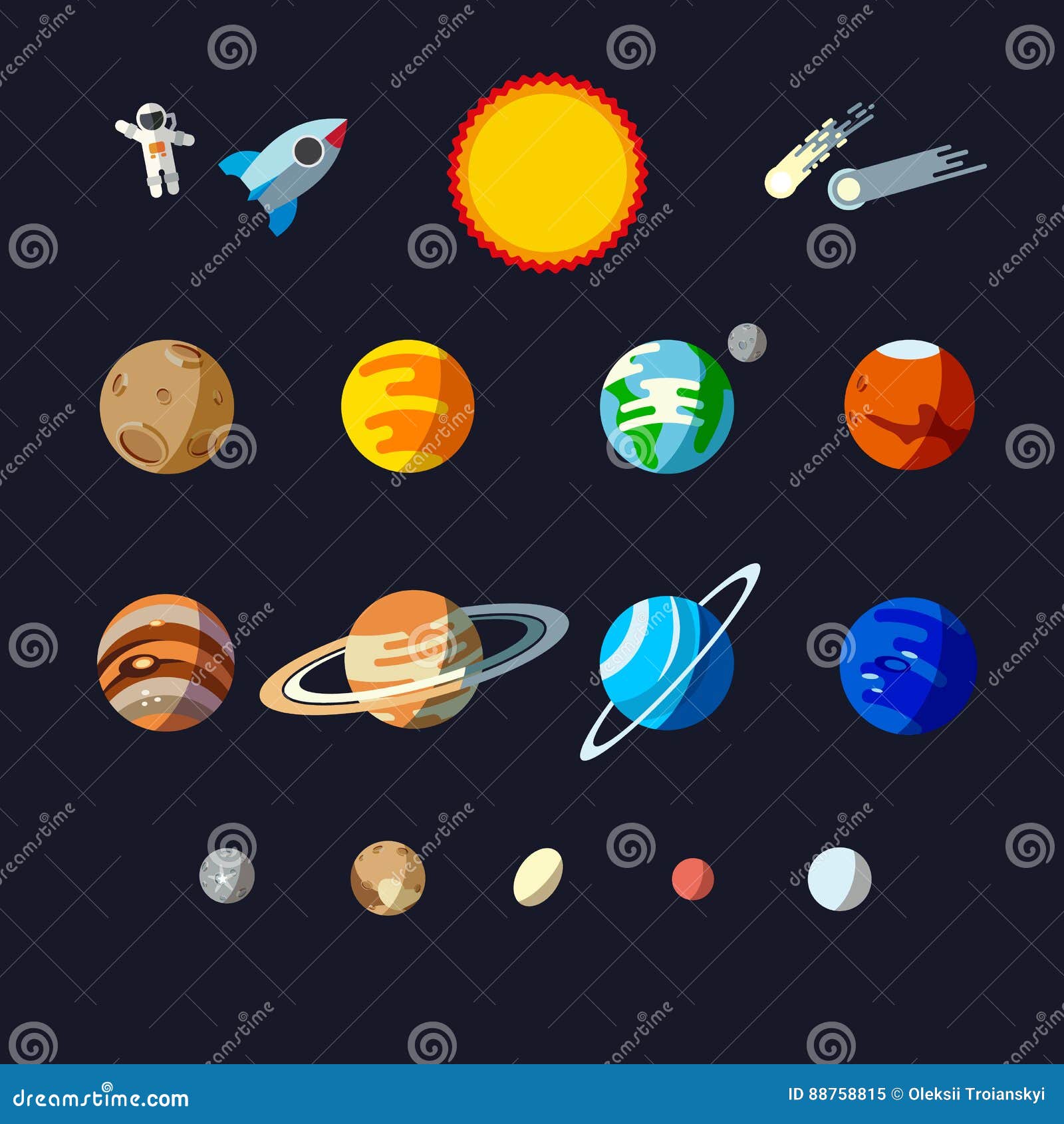 Mini Planets Illustration