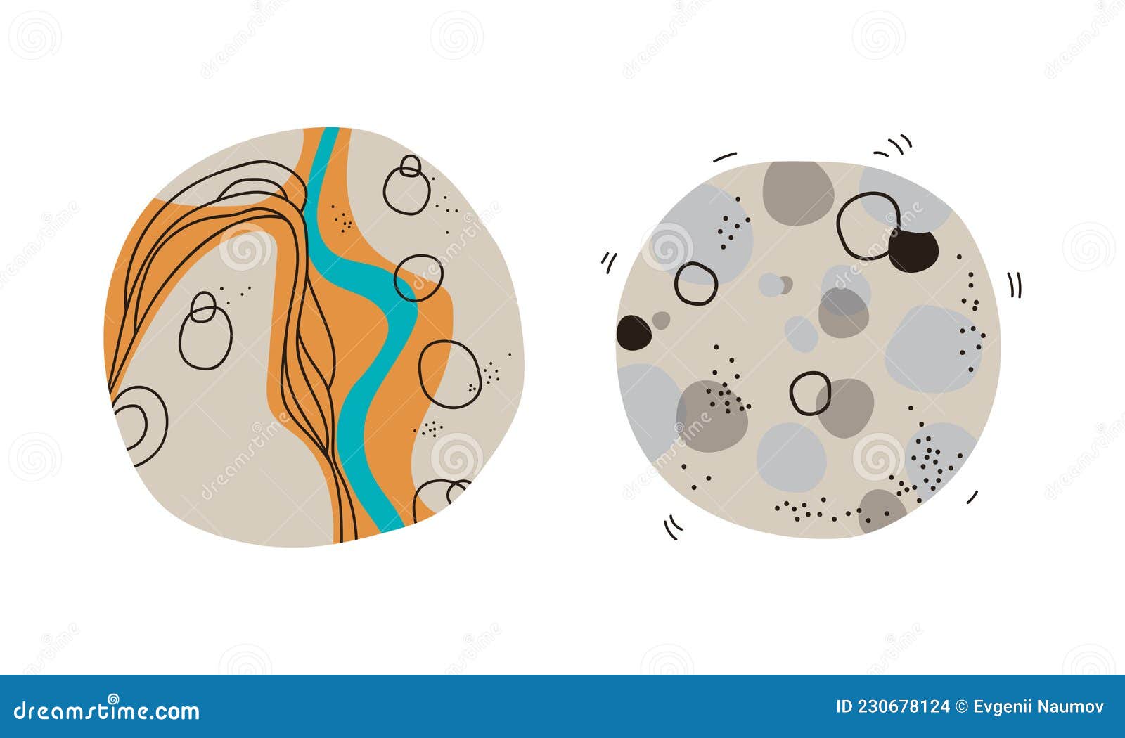 Solar System Planet As Cosmos and Universe Exploration Vector Set Stock ...