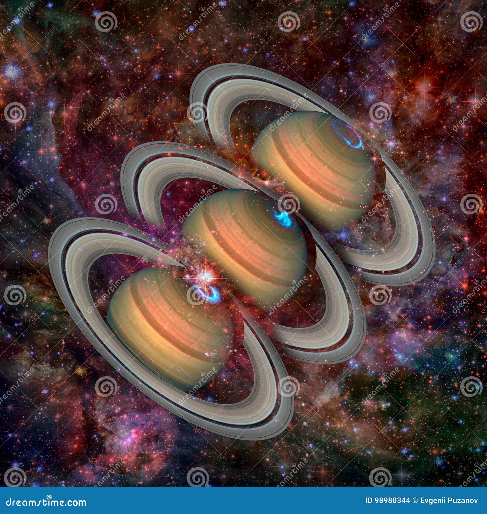 Solar System - Planet Saturn. Stock Photo - Image of orbit, galaxy ...