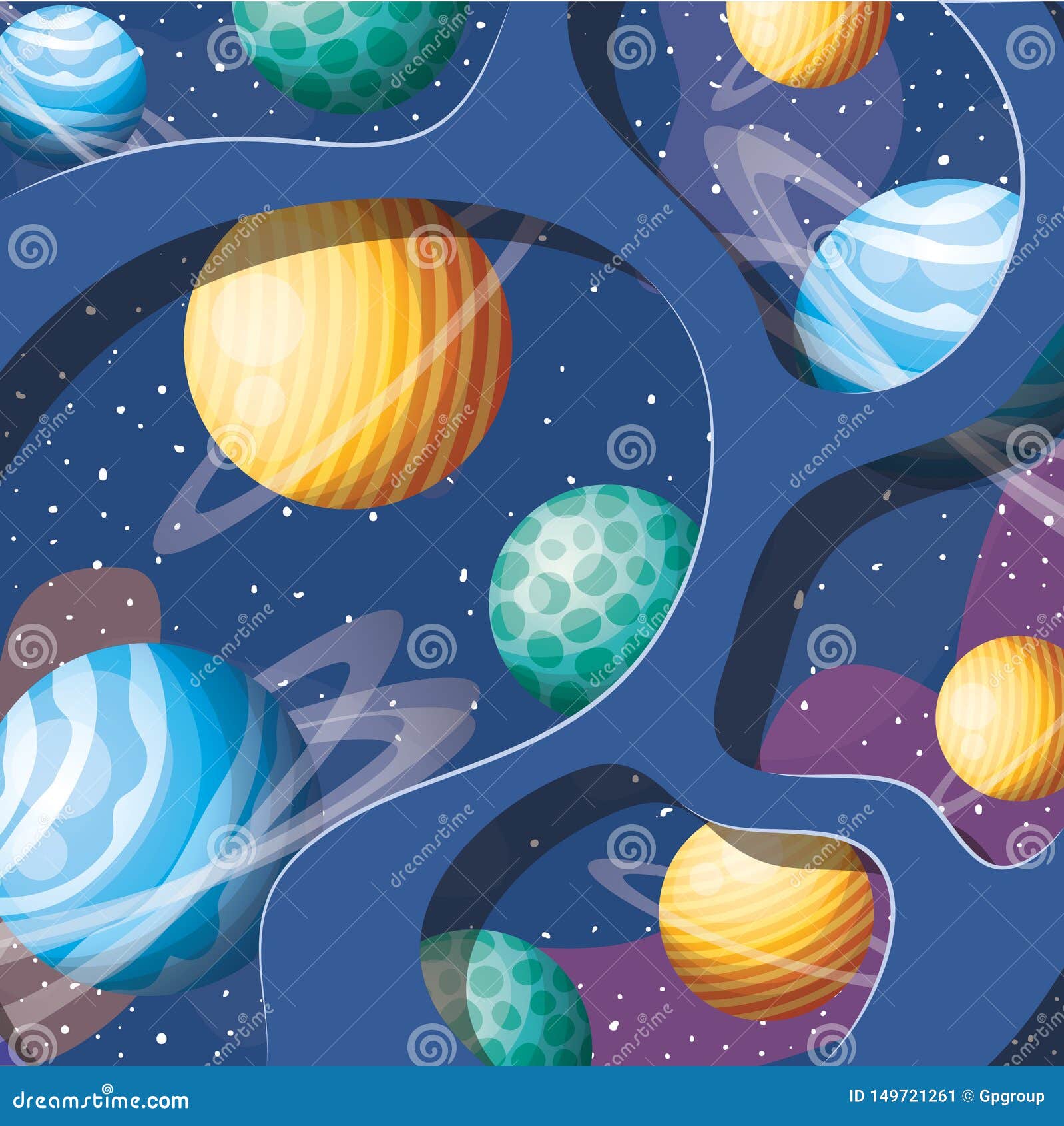 Solar System Planets Design Vector Illustration Stock Vector ...