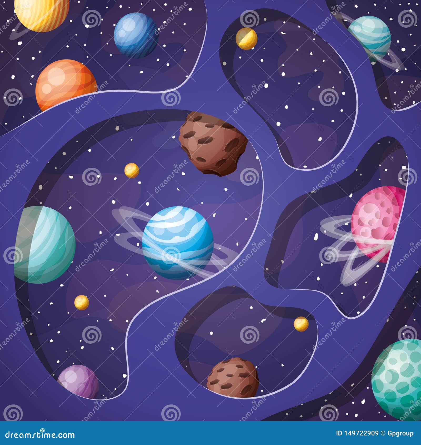 Solar System Planets Design Vector Illustration Stock Vector ...