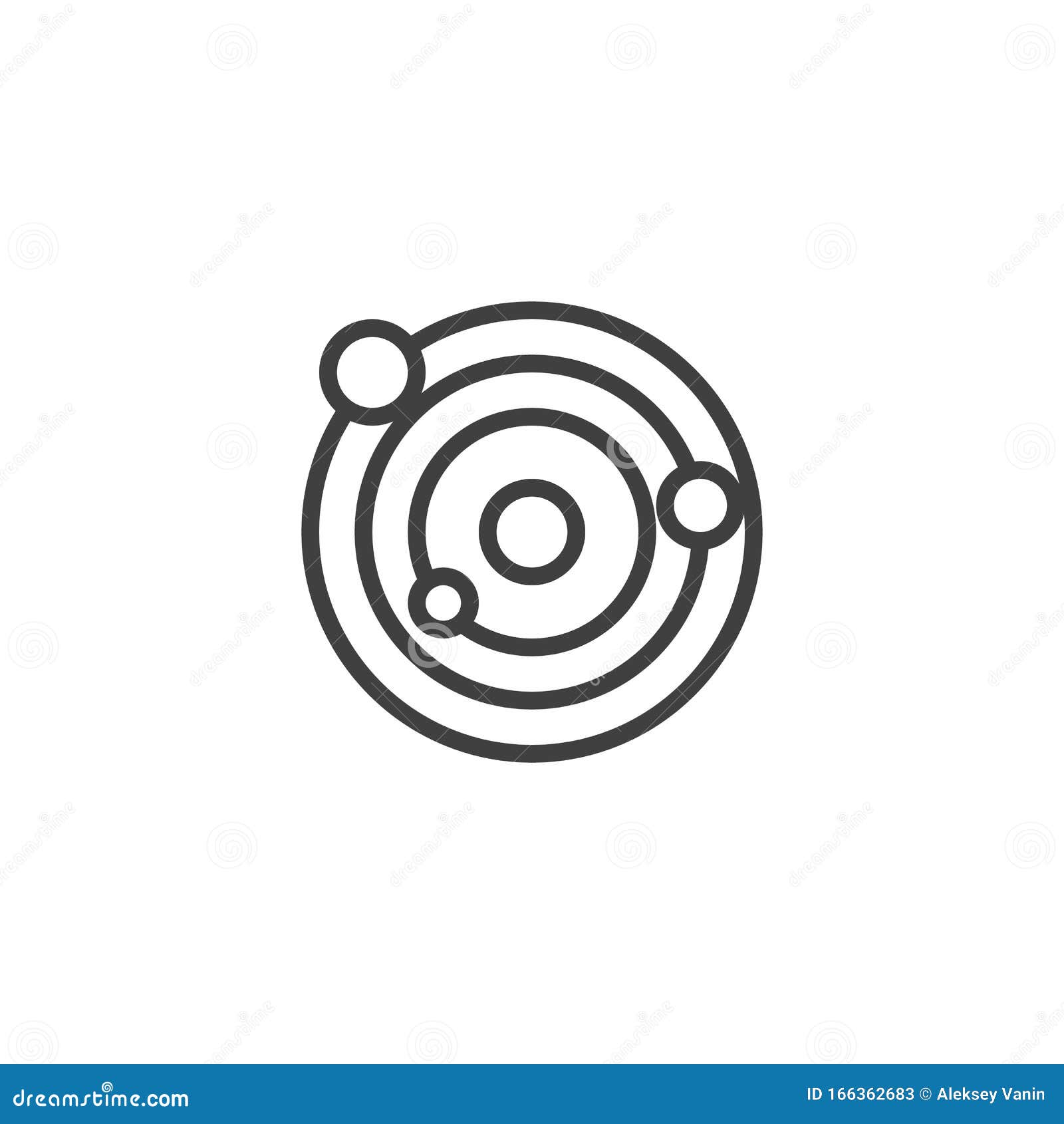 Solar System Planets Line Icon Stock Vector - Illustration of symbol ...
