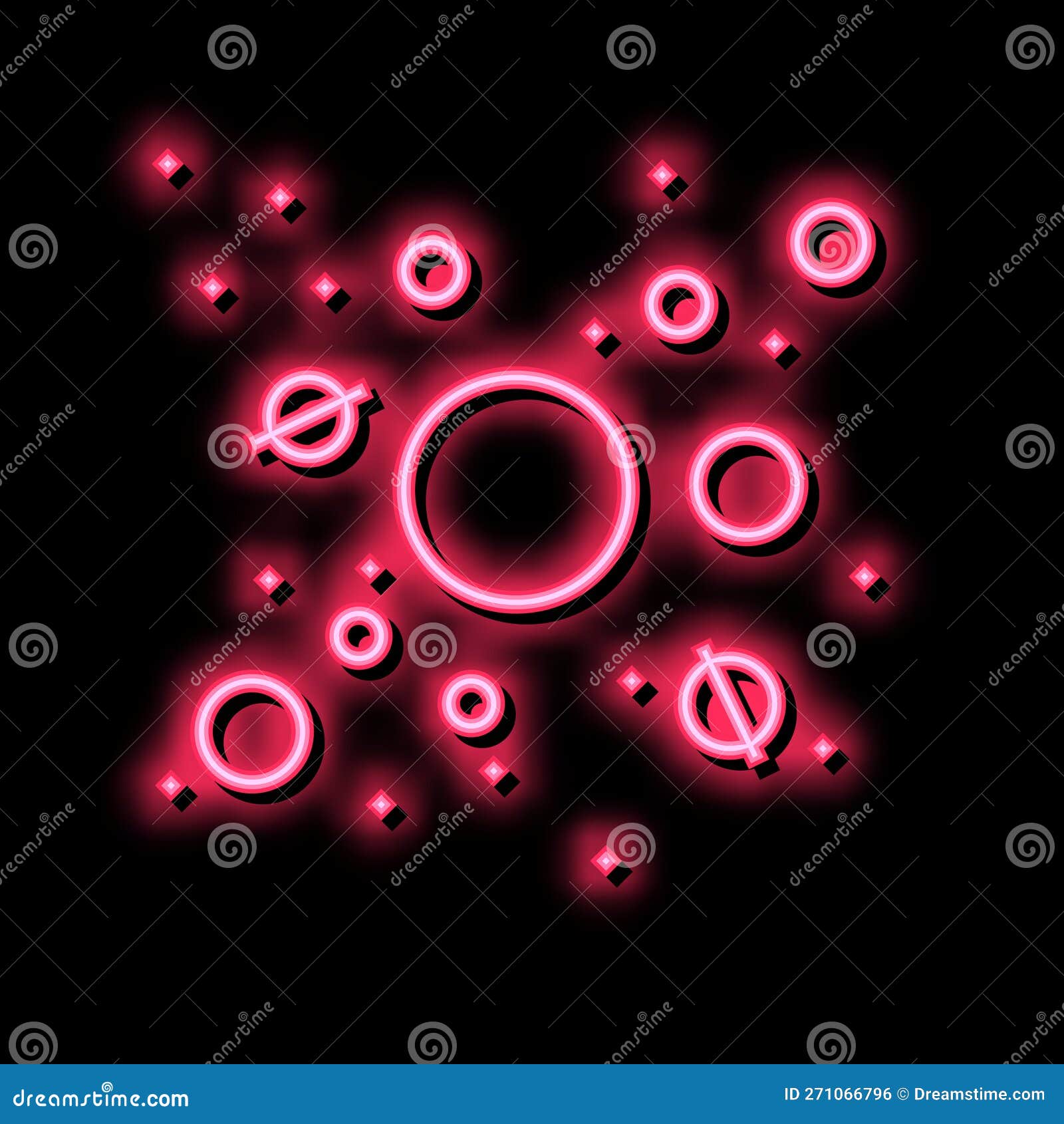 Solar System Planets Neon Glow Icon Illustration Stock Vector ...