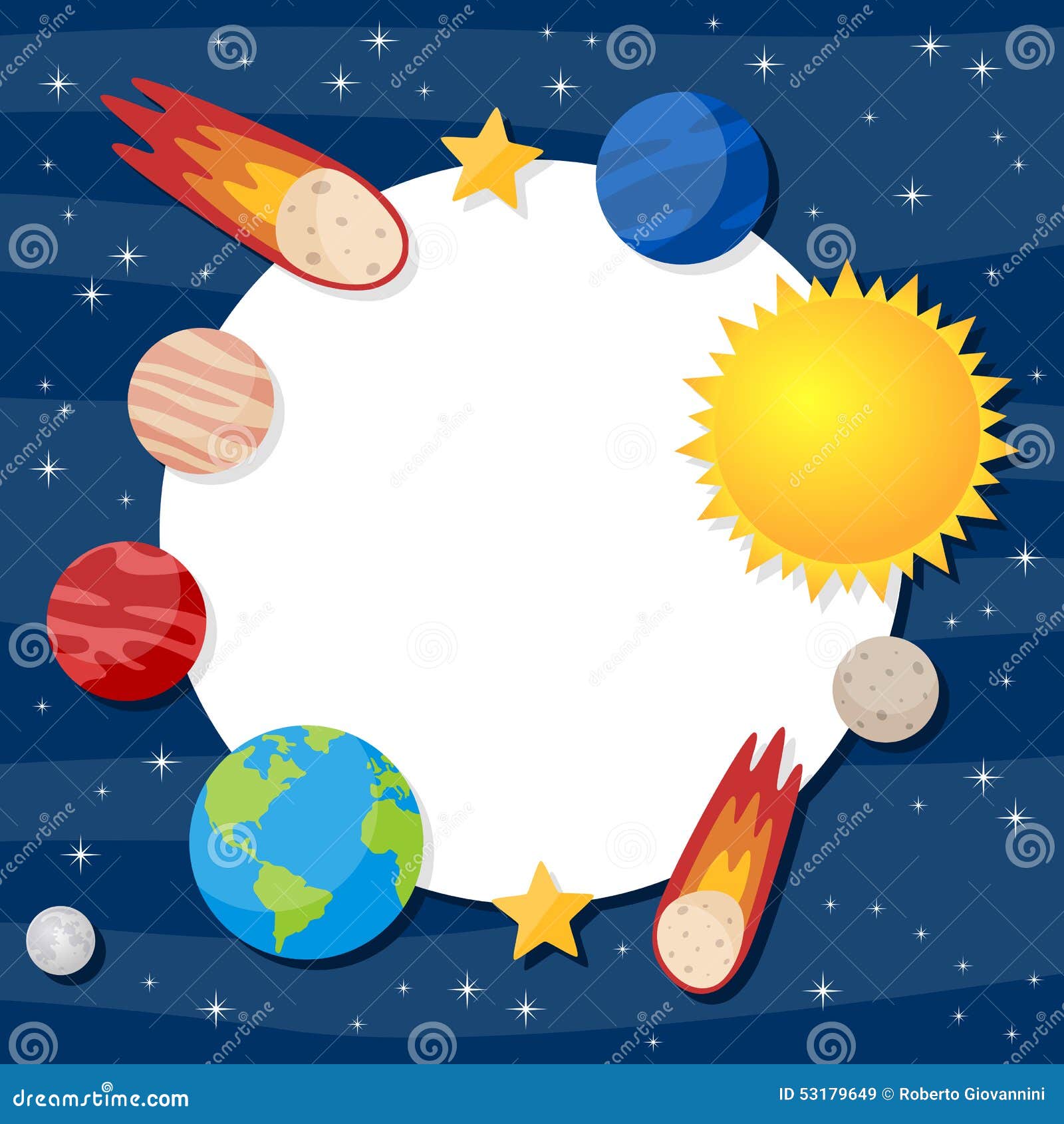 Solar System Planets Photo Frame Stock Vector - Illustration of explore ...
