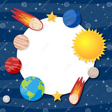 Solar System Planets Photo Frame Stock Vector - Illustration of explore ...