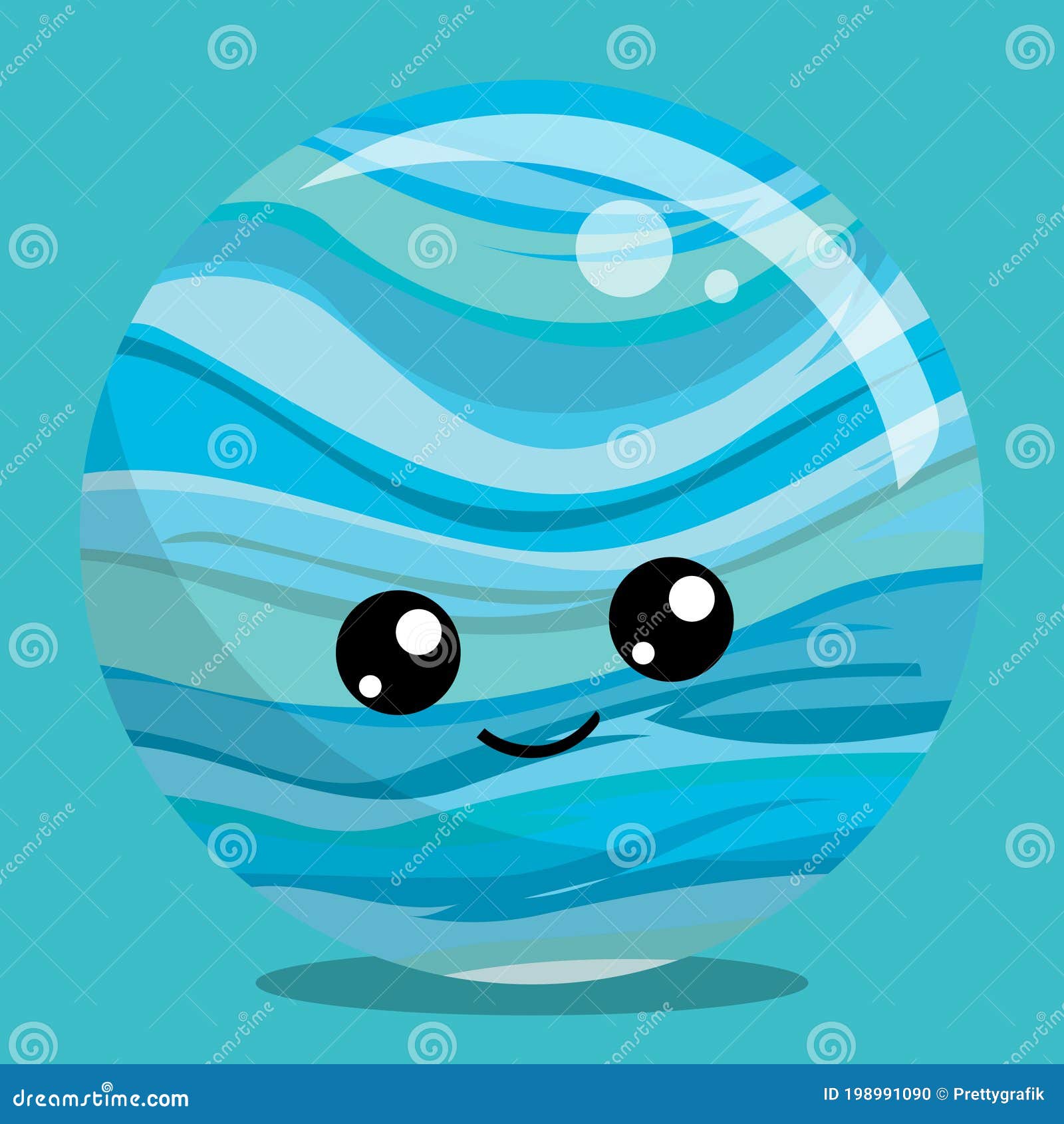 Solar System Planets Smiley Neptune 11 Stock Vector - Illustration of ...