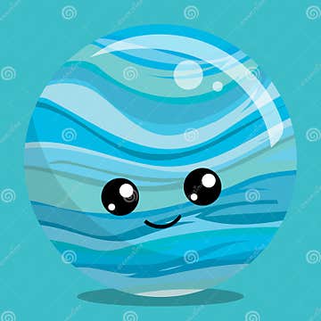 Solar System Planets Smiley Neptune 11 Stock Vector - Illustration of ...