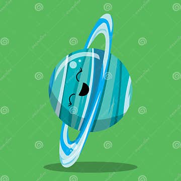 Solar System Planets Smiley Uranus 07 Stock Vector - Illustration of ...