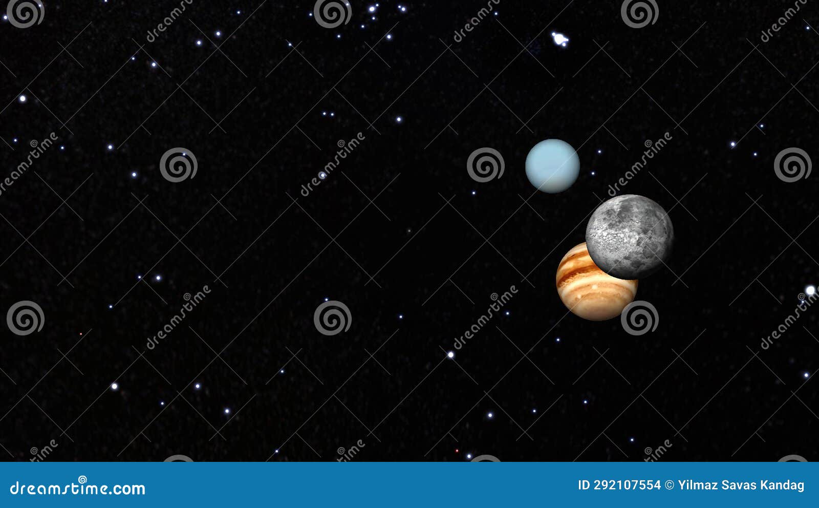 Solar System Planets in Starry Space. Stock Illustration - Illustration ...