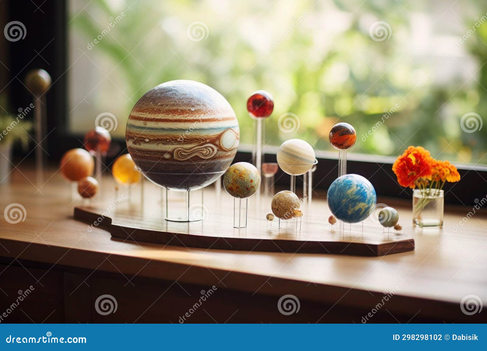 Solar System Planets on Table. Generative AI Stock Illustration ...