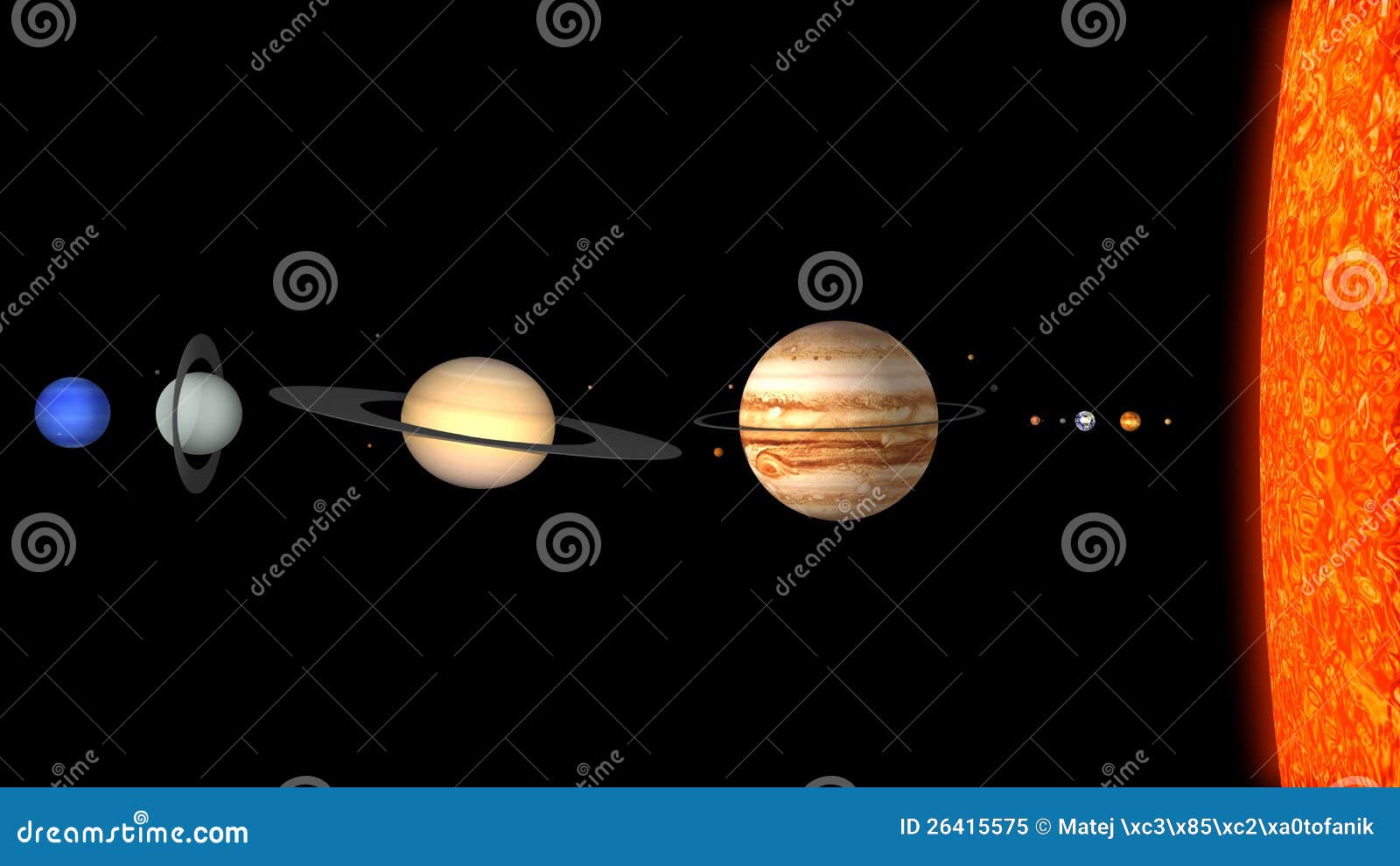 Solar system size stock illustration. Illustration of meteorit - 26415575