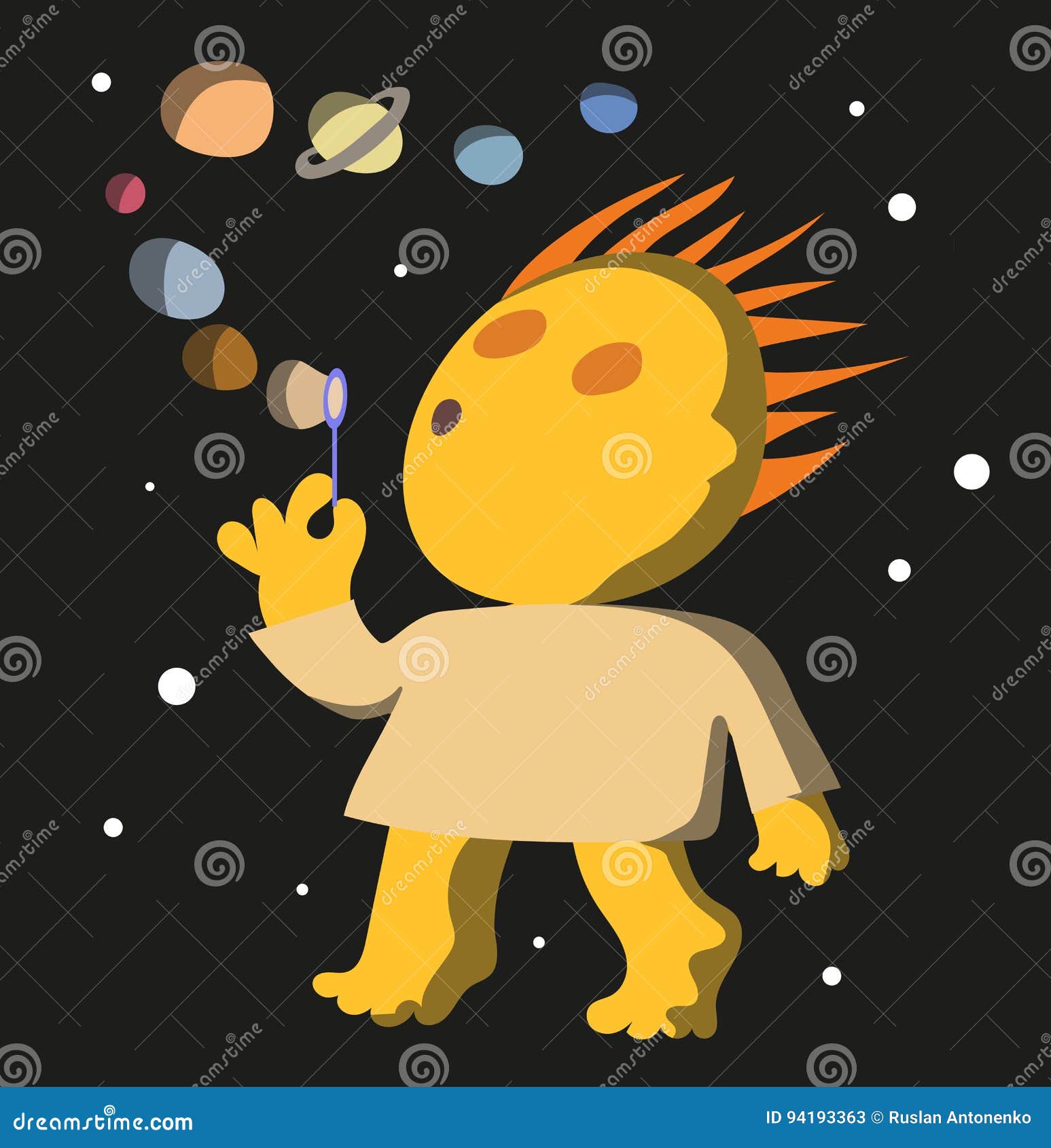 Solar system stock vector. Illustration of decoration - 94193363