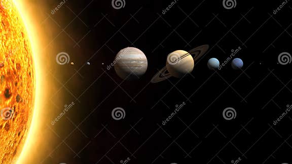 The Solar System. Solar System Planets in Order of Distance from the ...