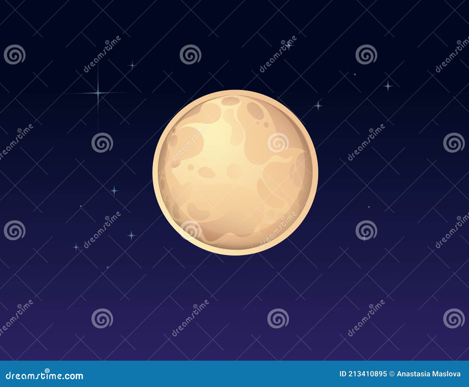 Mercury Vector Cartoon Illustration. Grey Planet Mercury Of Solar ...