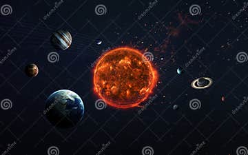Solar System and Space Objects. Elements of this Image Furnished by ...