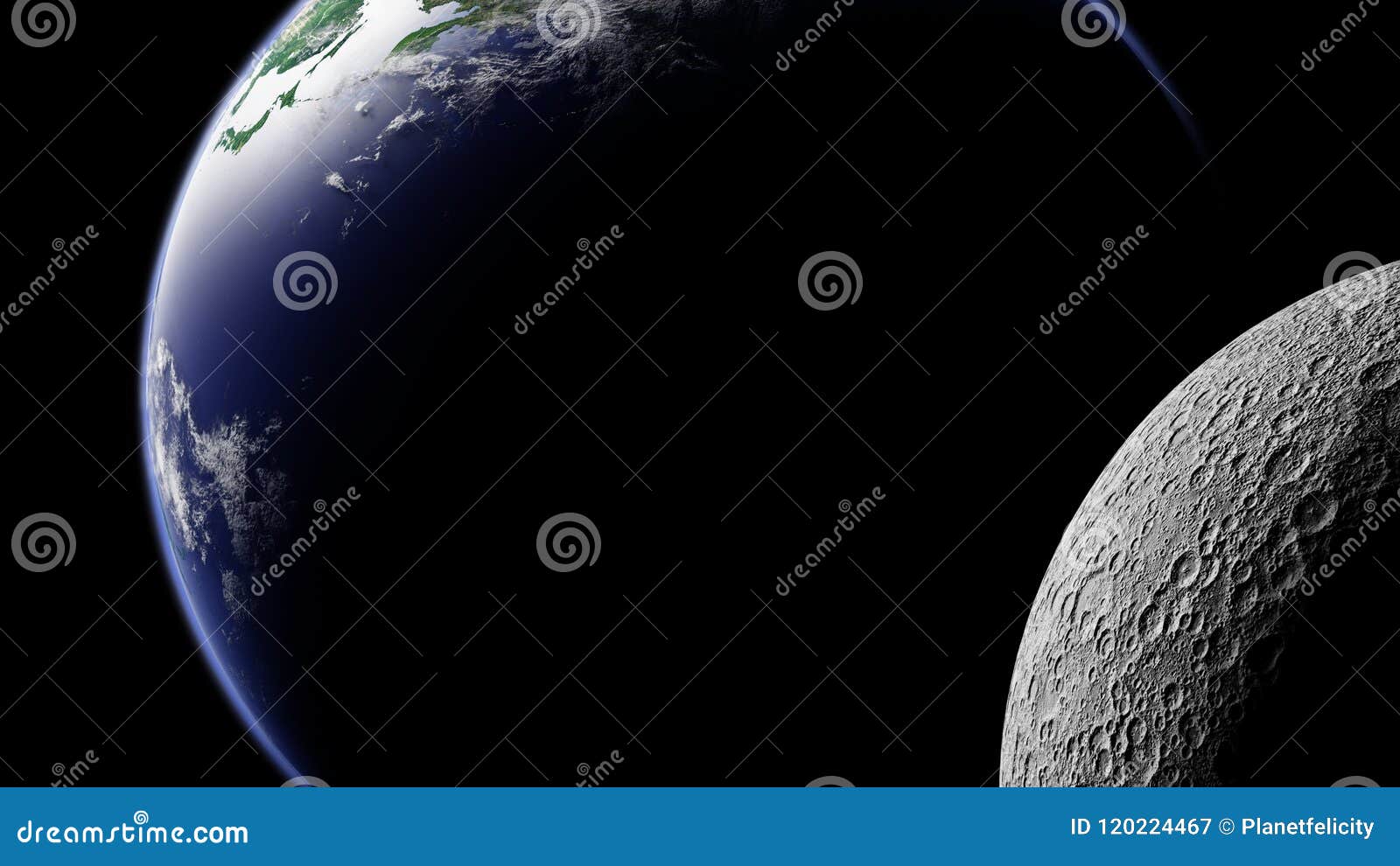 Planet Earth Behind the Moon Stock Image - Image of colony, celestial ...