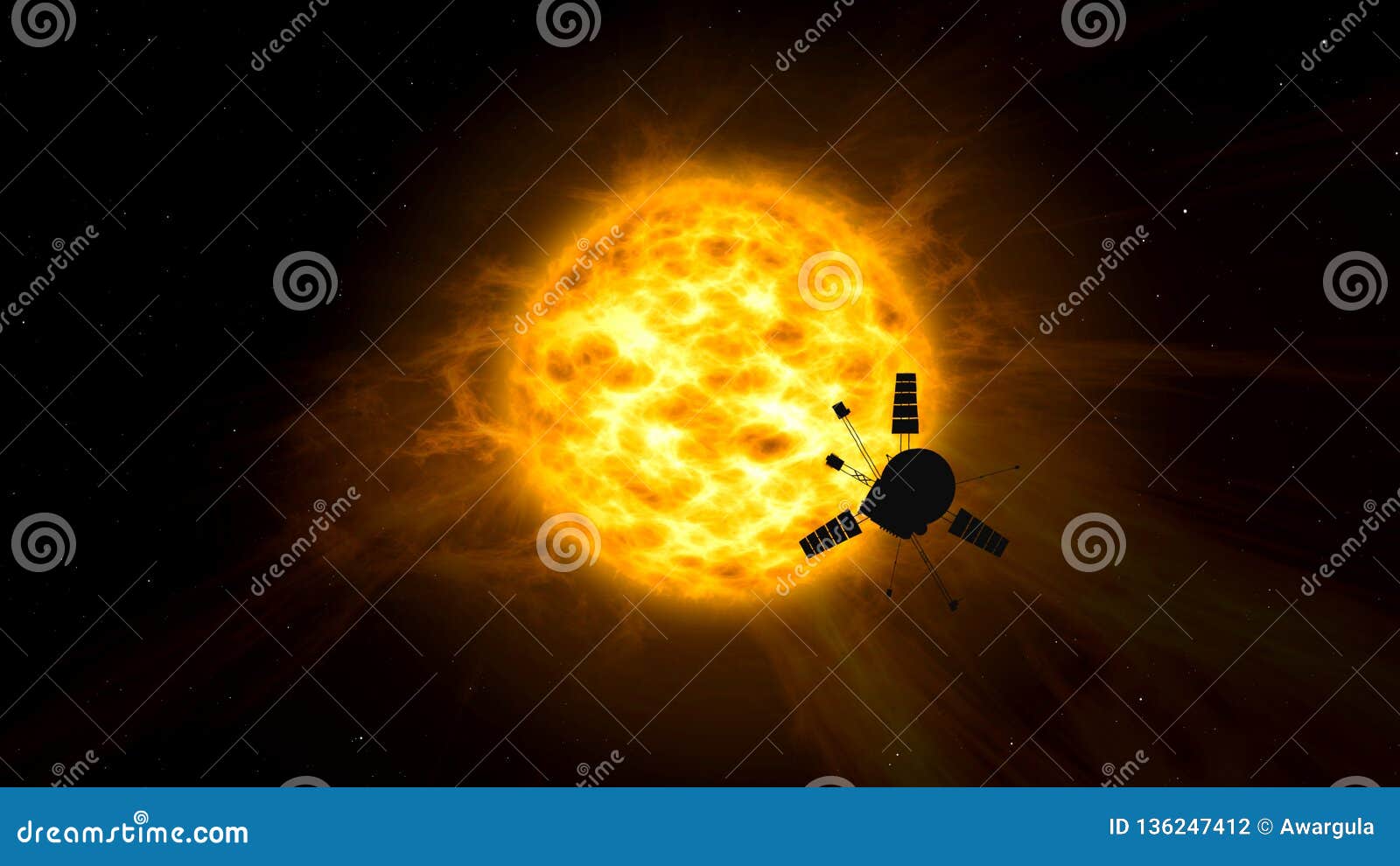 Solar System Spacecraft Exploration Stock Illustration - Illustration ...