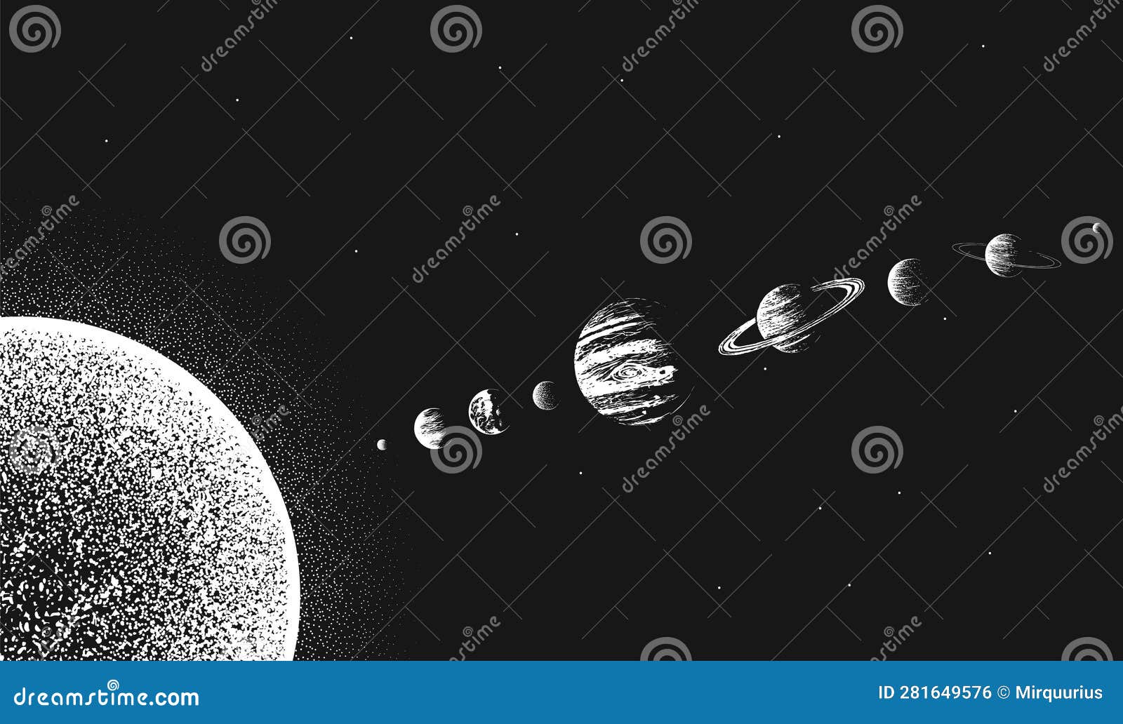 Solar System.Sun and All Our Planets Stock Vector - Illustration of ...