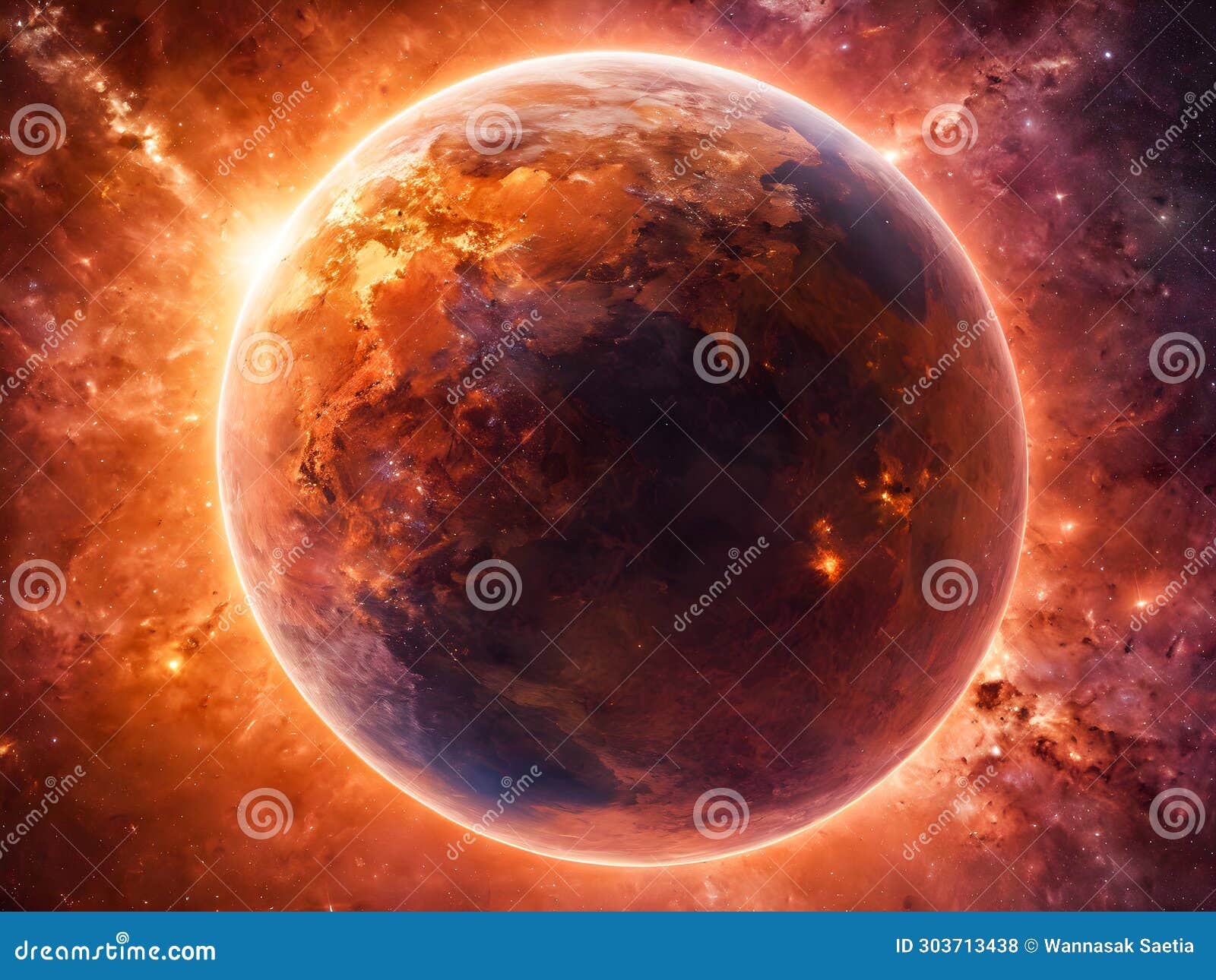Solar System Sun and Galaxy Stock Illustration - Illustration of ...