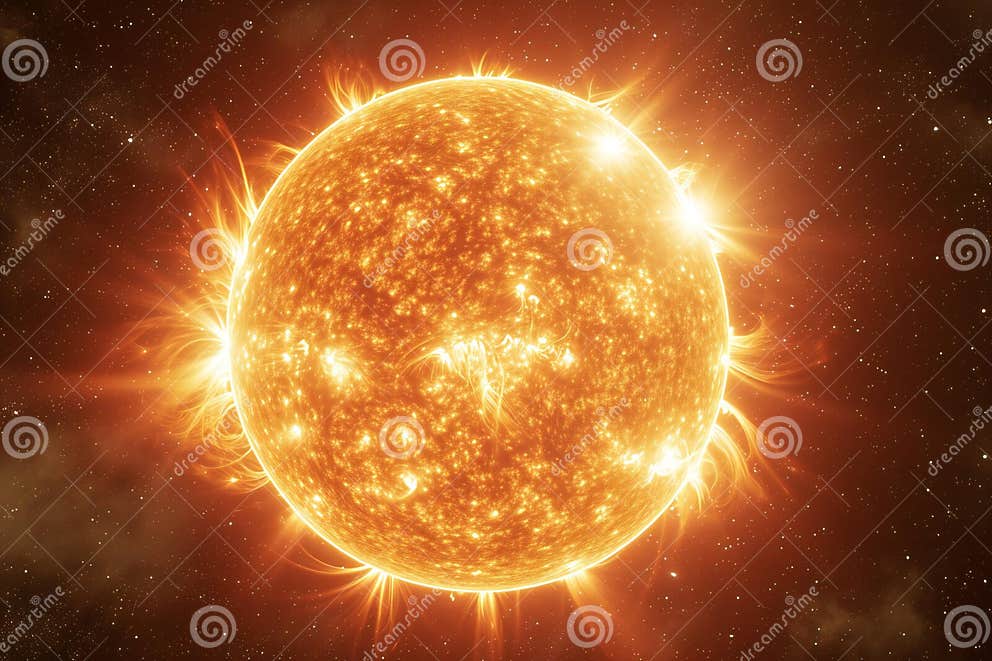 Solar System - Sun in Outer Space Stock Illustration - Illustration of bright, star: 354567118