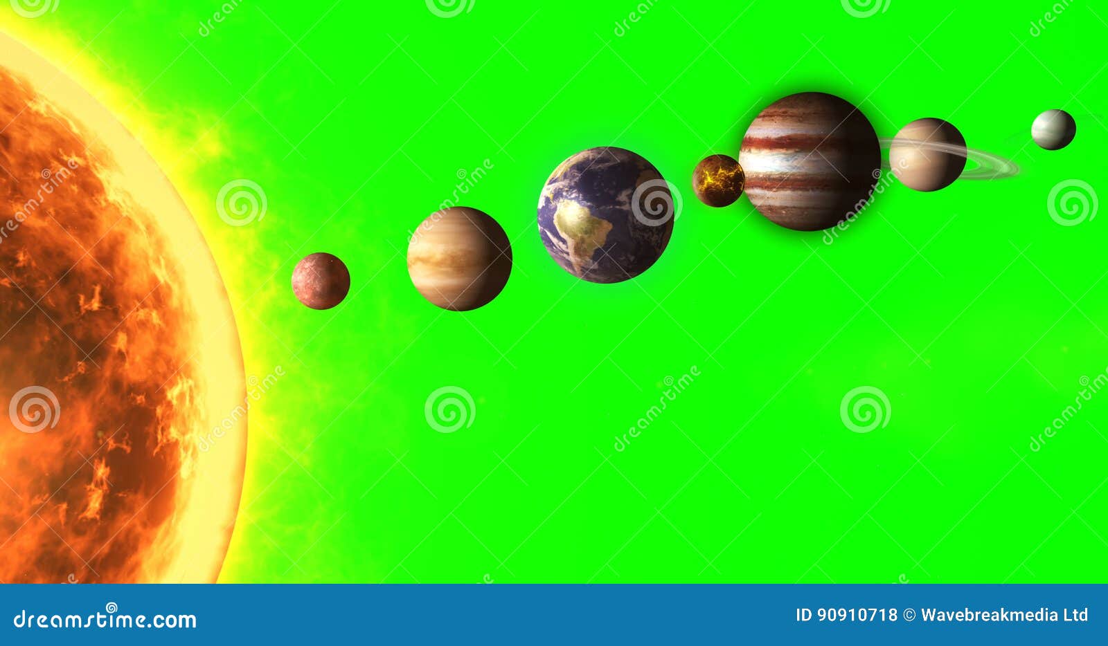 Solar System with Sun and Planets Stock Footage - Video of ...