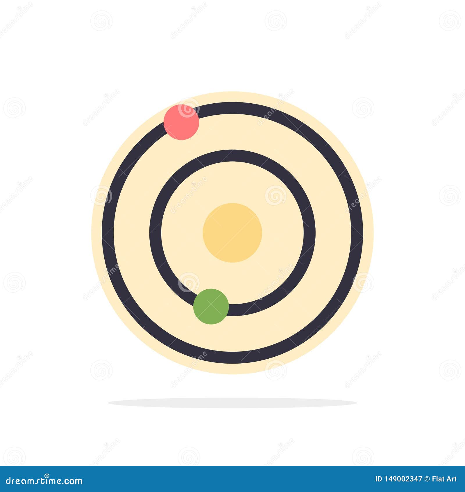 Solar, System, Universe Abstract Circle Background Flat Color Icon ...