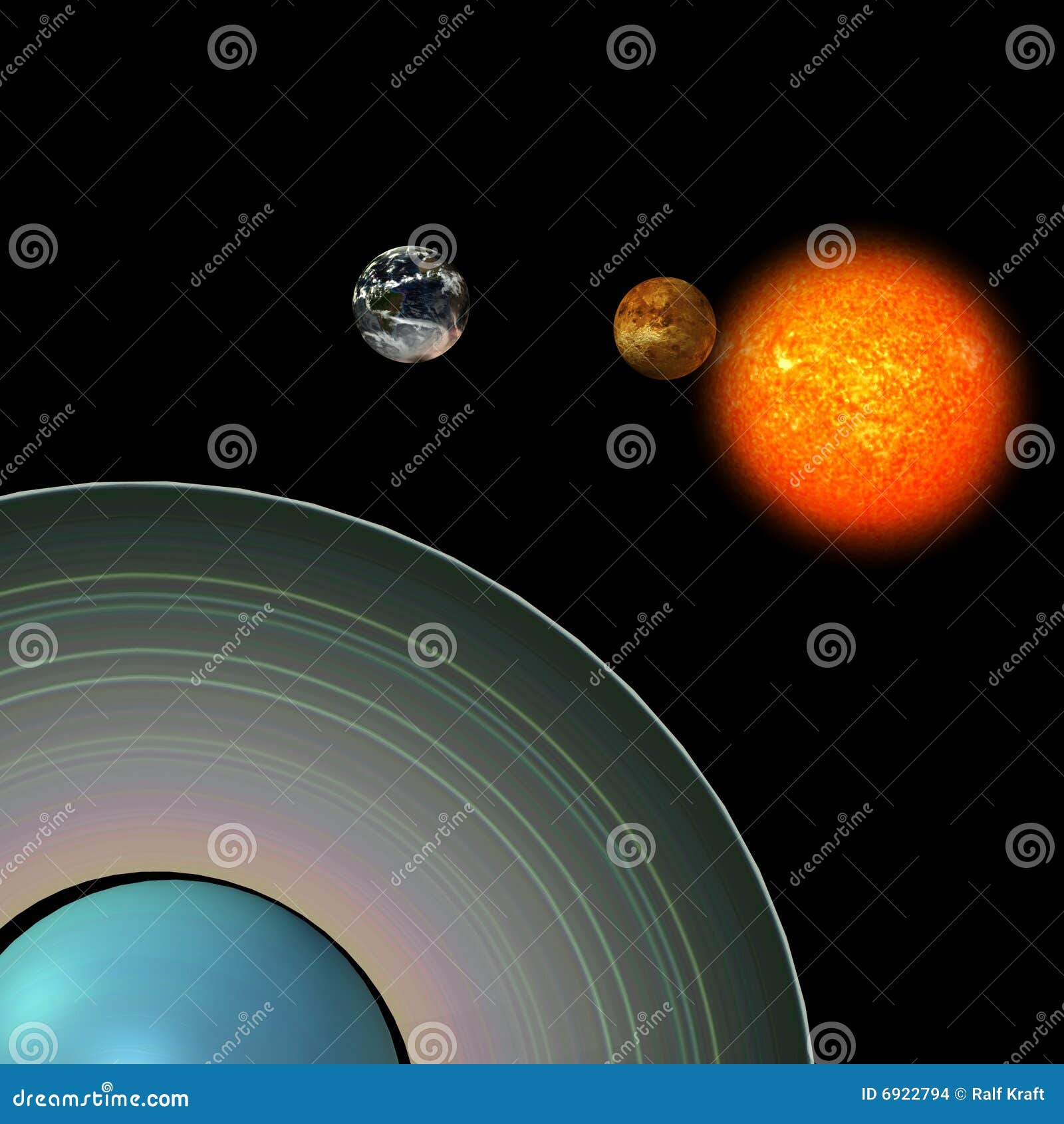 Solar System: Uranus stock illustration. Illustration of generated ...
