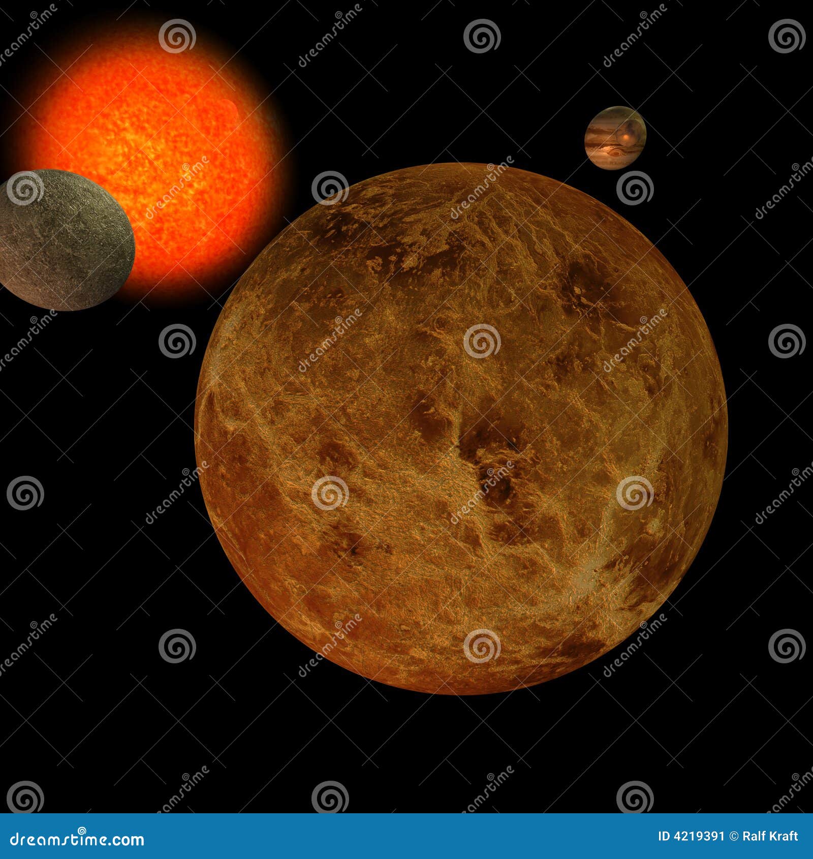 Solar System - Venus stock illustration. Illustration of astronomy ...