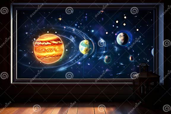 Solar System Window Projection a Digital Projection of the Solar Stock ...