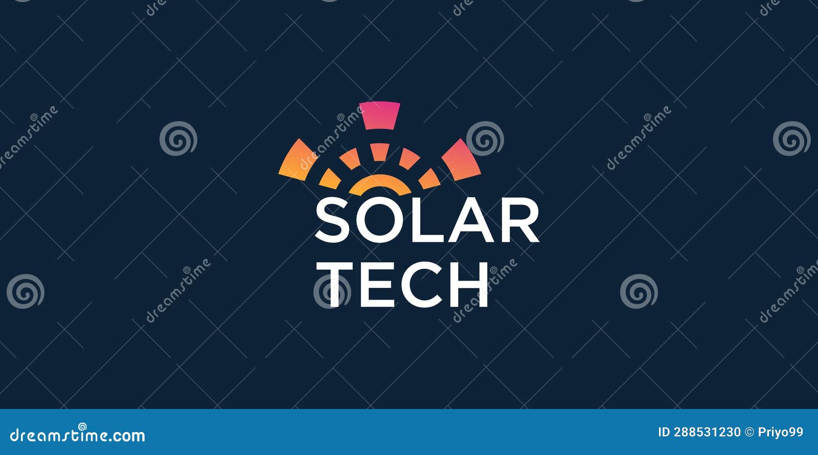 Solar Tech Logo Design Idea with Modern Style Concept Stock Vector ...