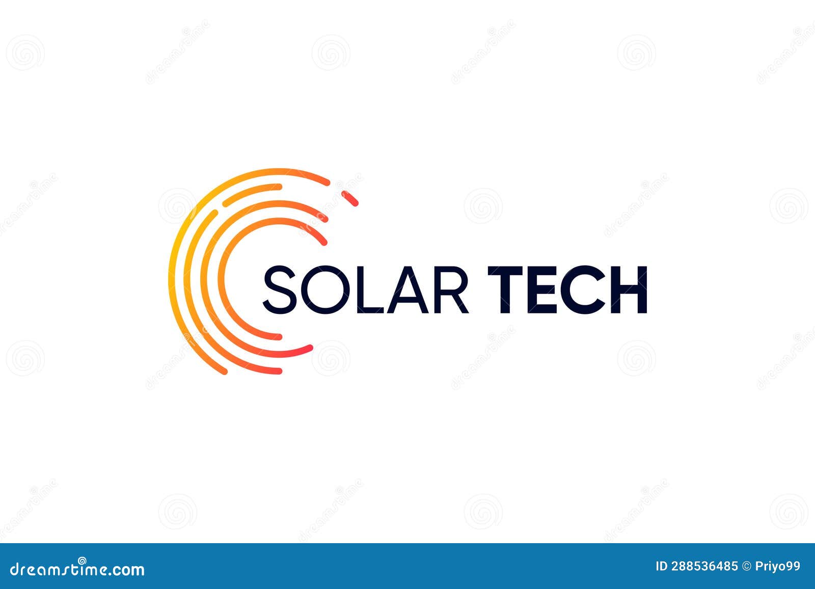 Solar Tech Logo Design with Modern Abstract Concept Stock Vector ...